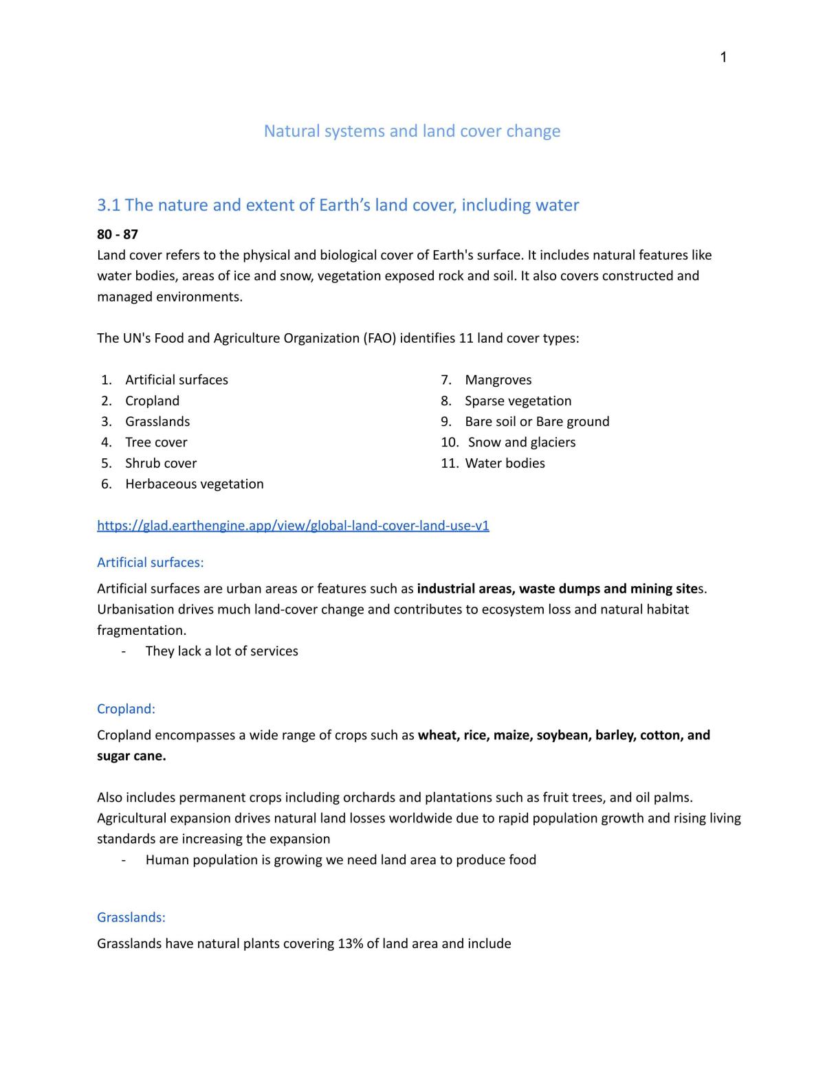 Natural systems and land cover change | Geography - Year 11 HSC | Thinkswap