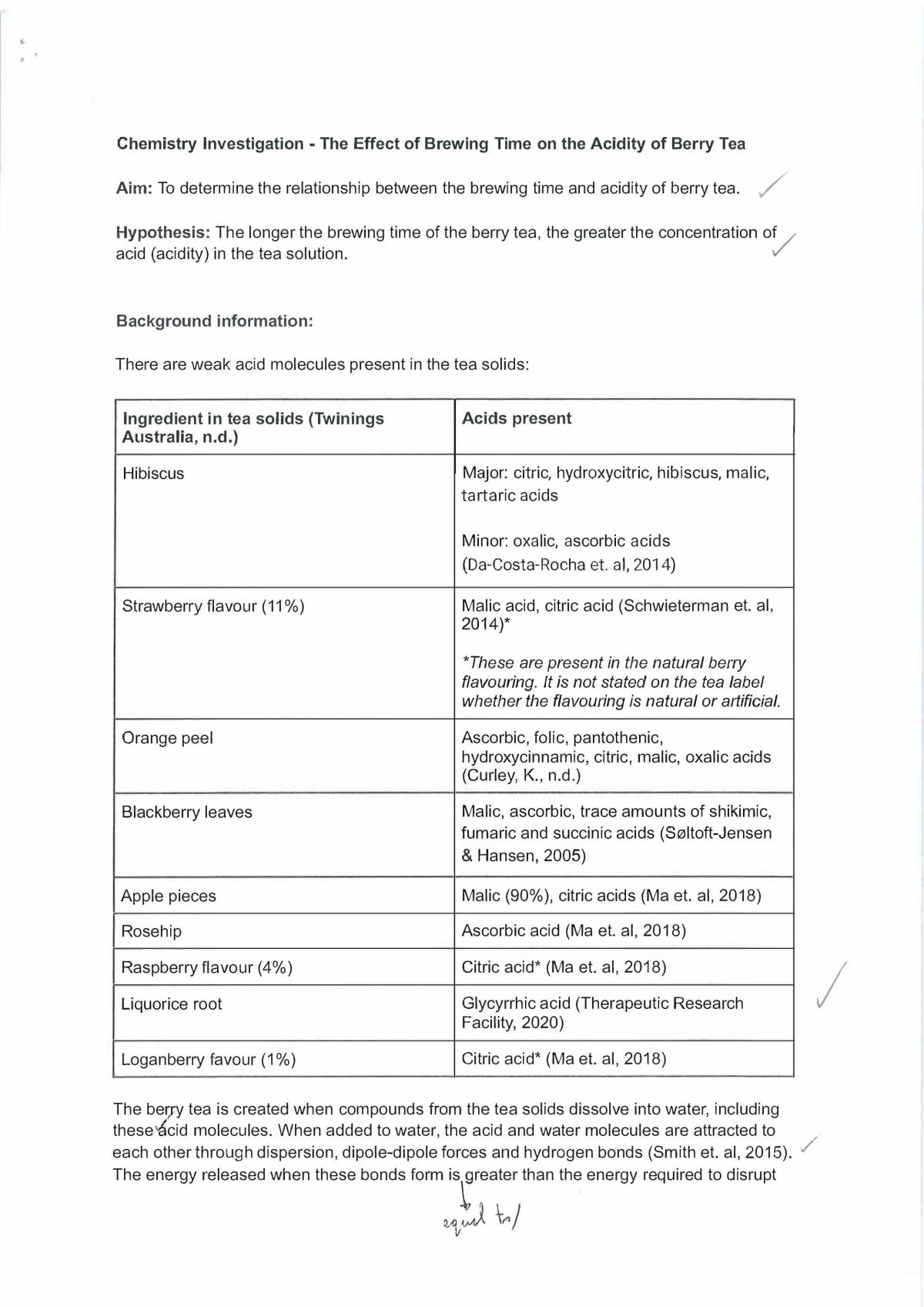 Chemistry Titration Open investigation | Chemistry - Year 12 WACE ...