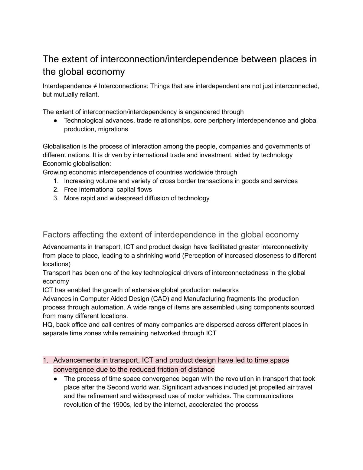 Topic 2: TNCs increase connectedness in global economy | Geography H2 ...