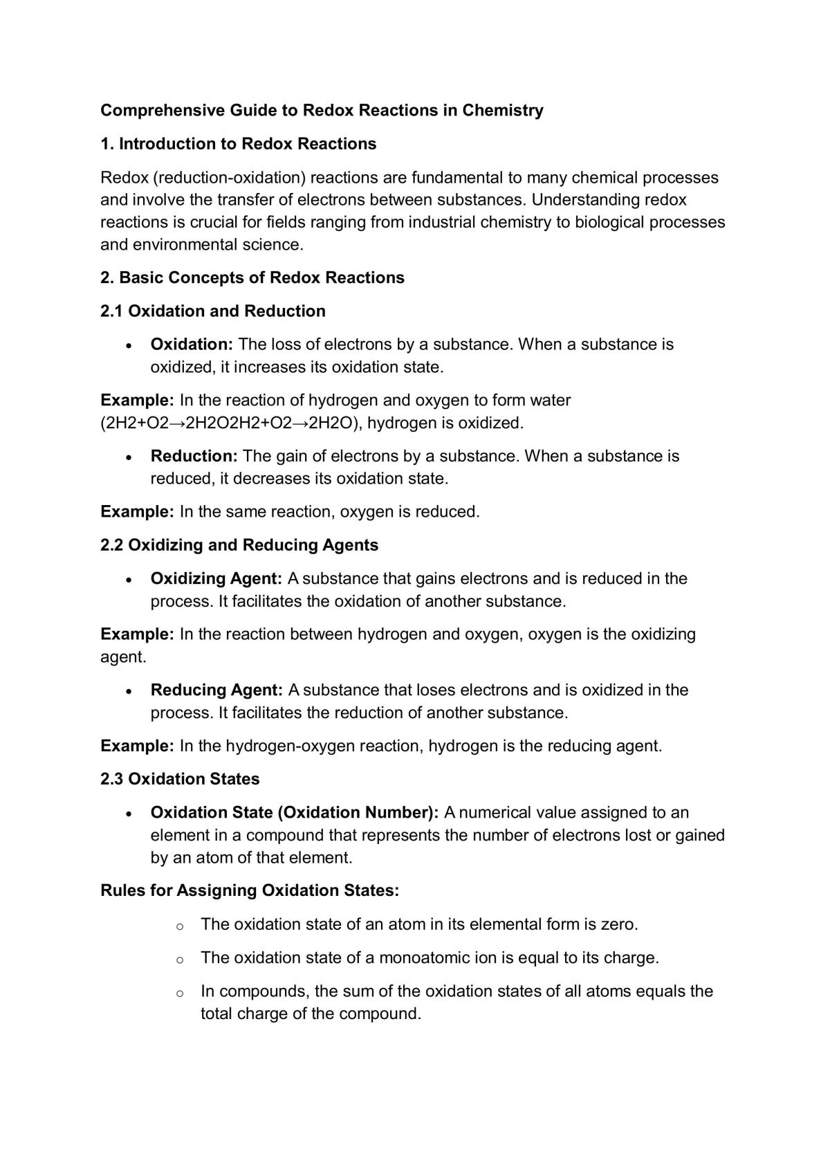 Redox Reactions - Stage 2 | Chemistry - Year 12 SACE | Thinkswap