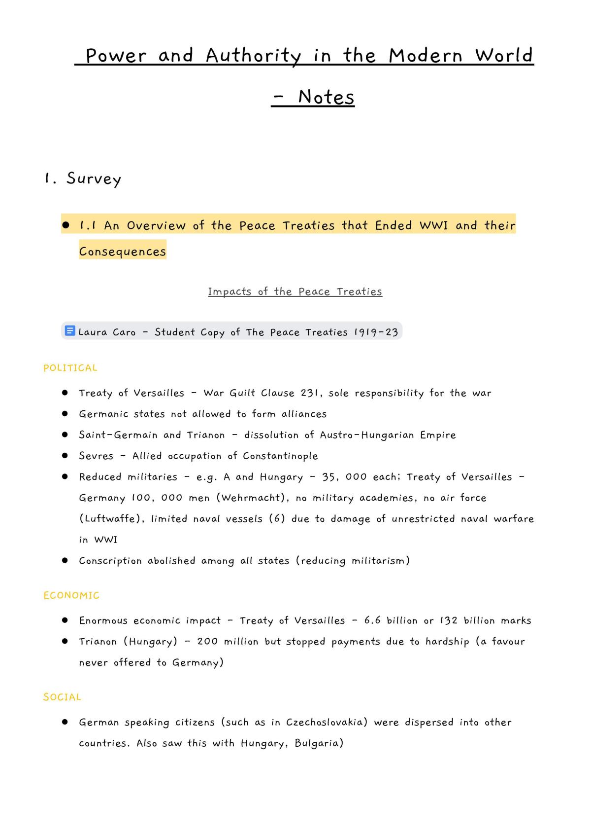 Power and Authority in the Modern World - Modern History HSC Study ...