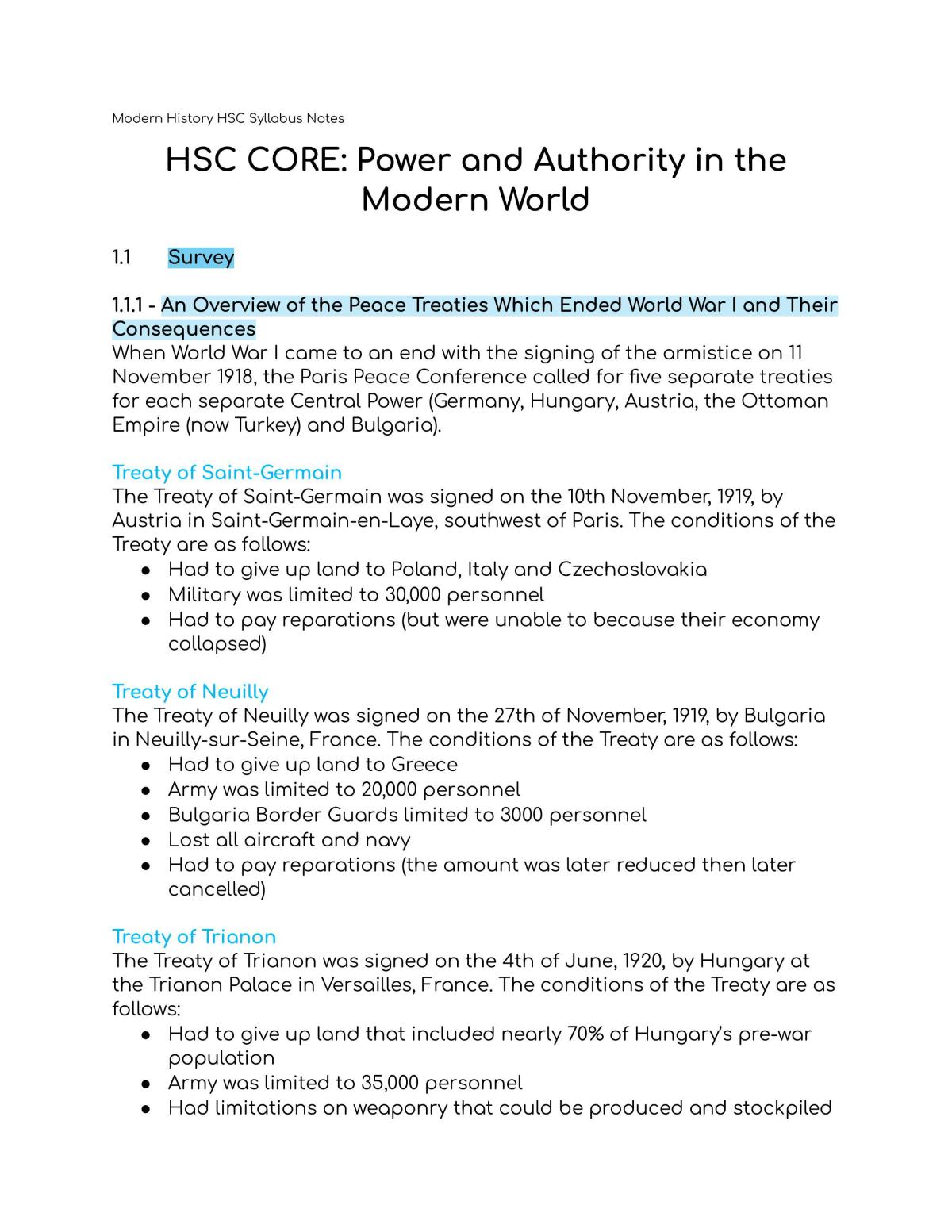 Power & Authority | Modern History - Year 12 HSC | Thinkswap