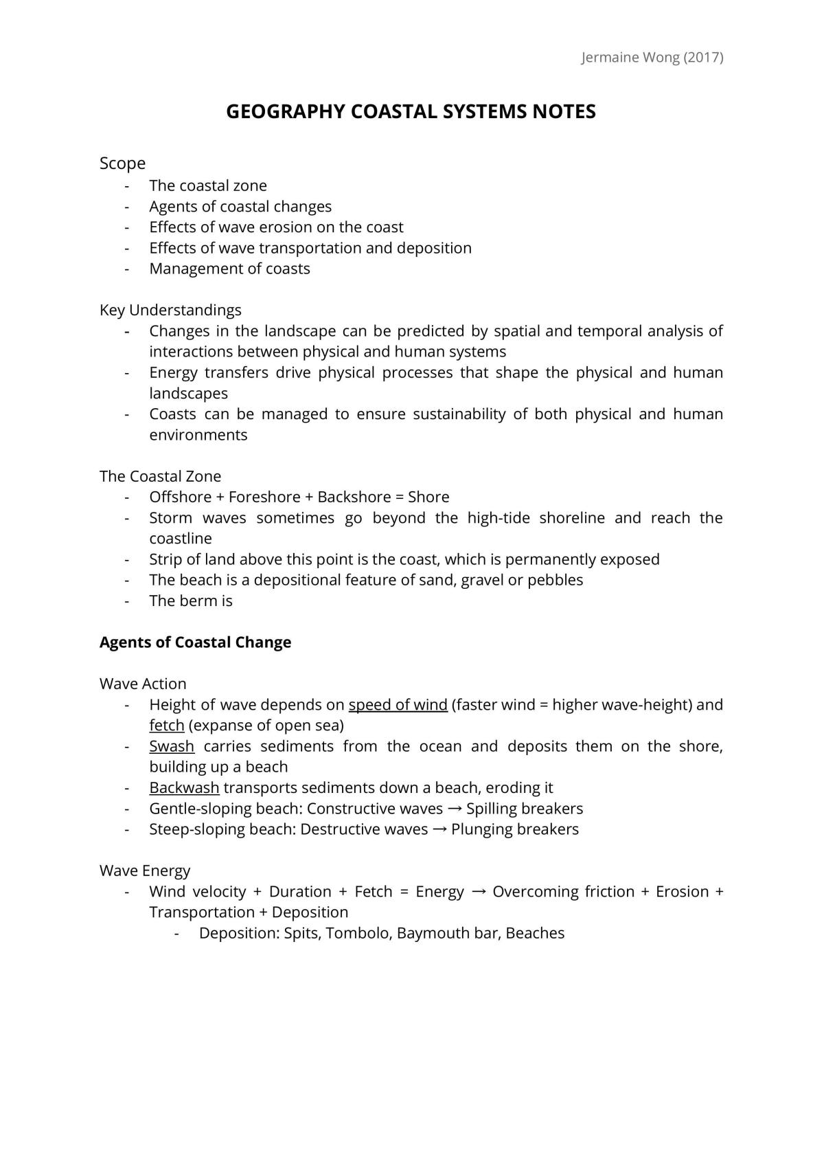 Geography complete notes | Geography H2 - GCE A Level | Thinkswap