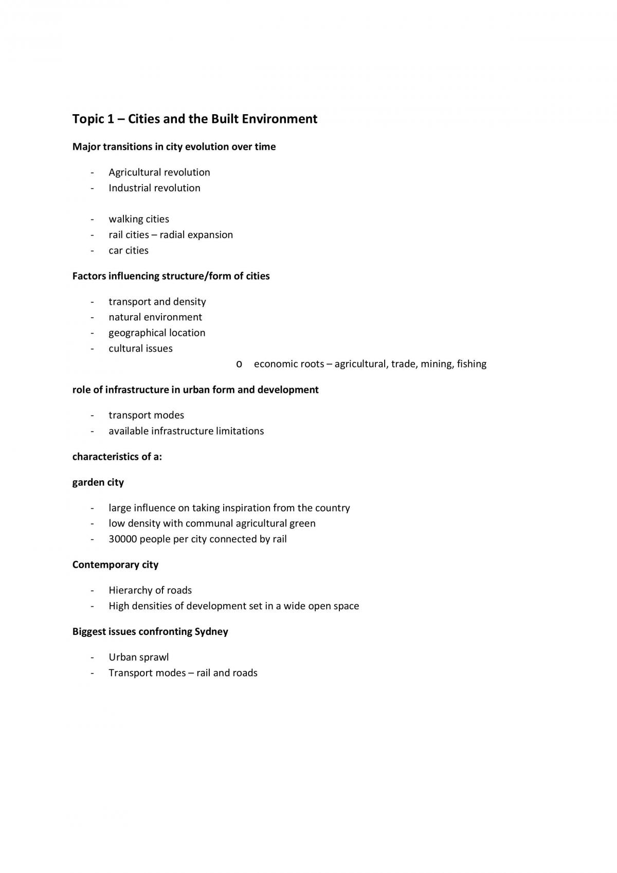 Planning-All Notes For Final Exam - Built Environment Design | 16266 ...