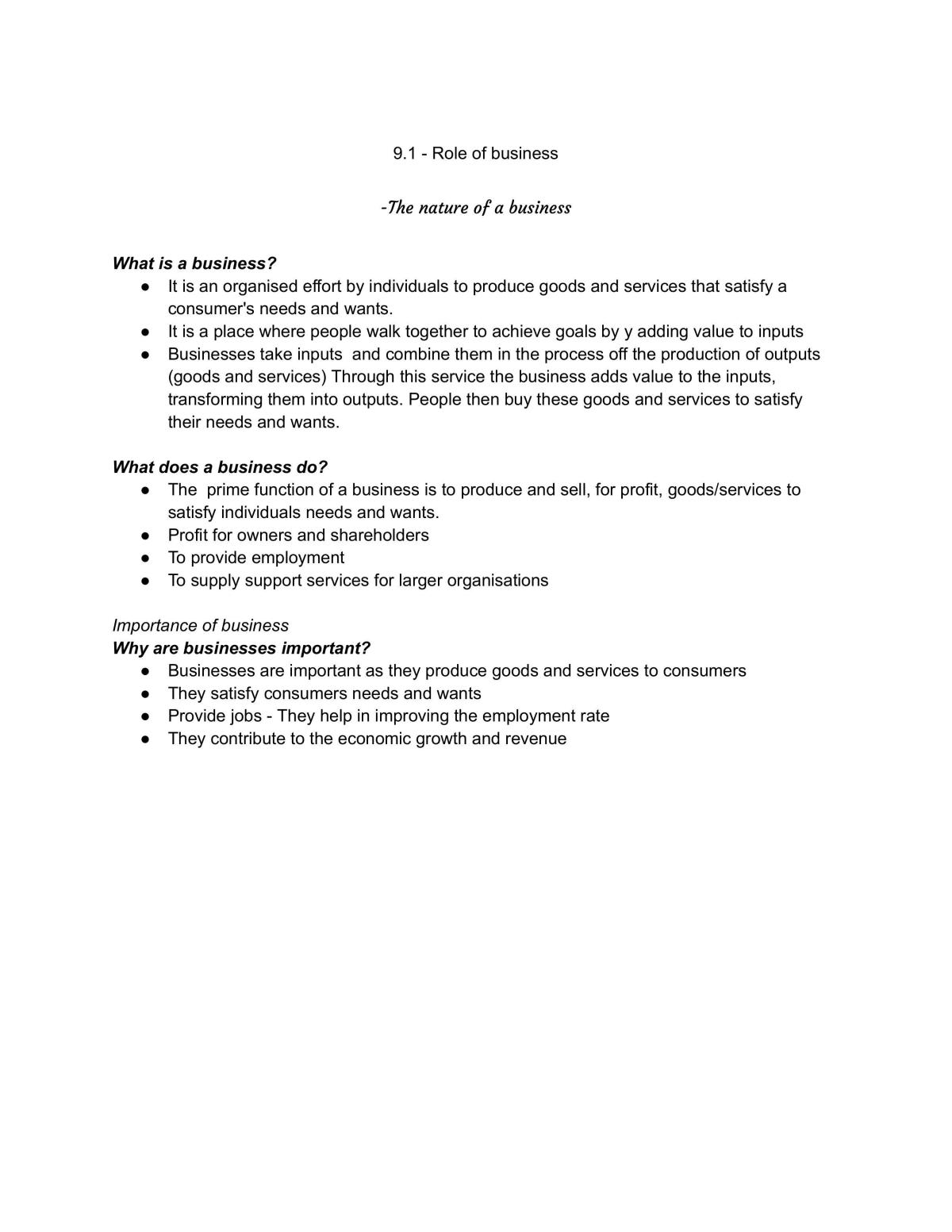Complete Year 11 Hsc Business Notes on Syllabus | Business Studies ...