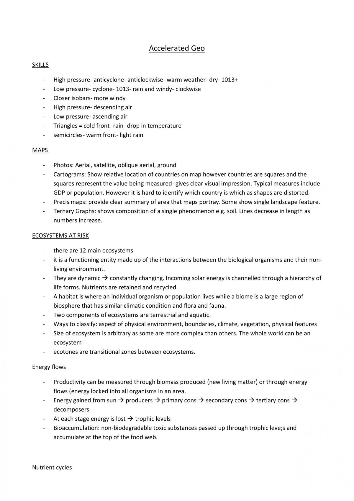 Full Geography Notes HSC | Geography - Year 12 HSC | Thinkswap
