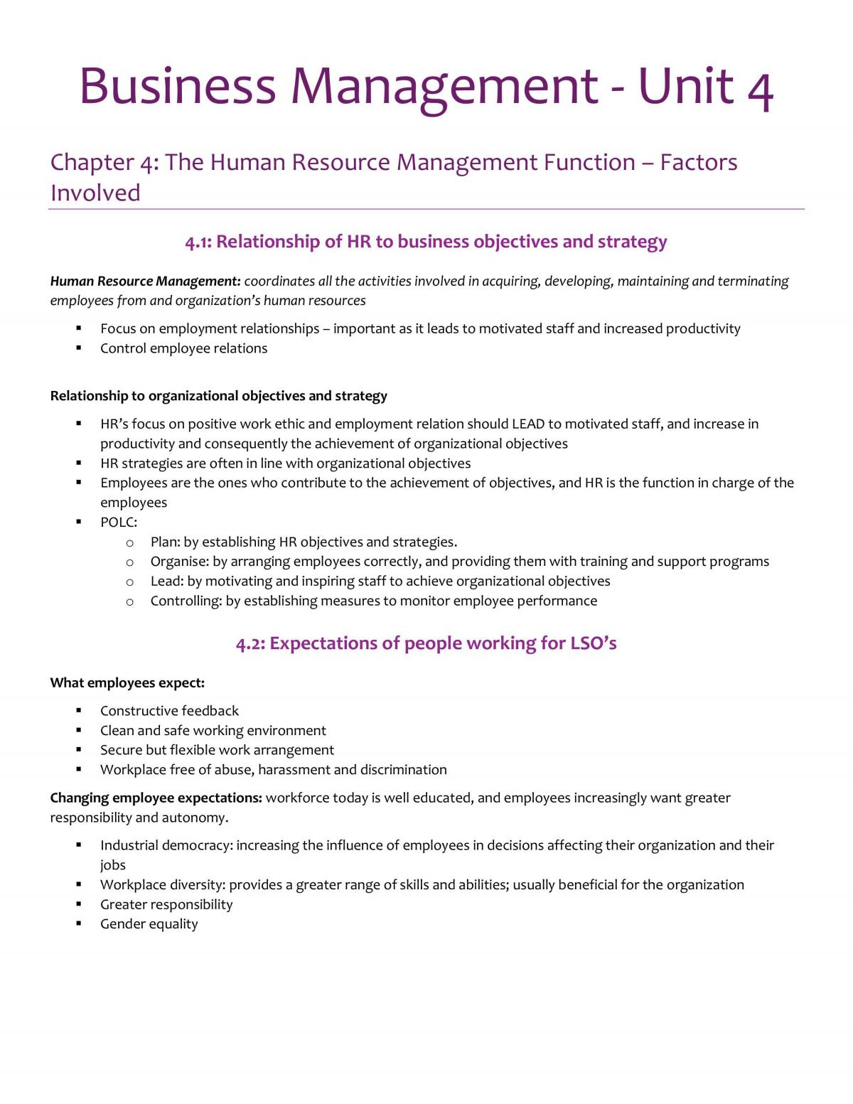 Businses Management - Unit 4 Notes | Business Management - Year 12 VCE ...