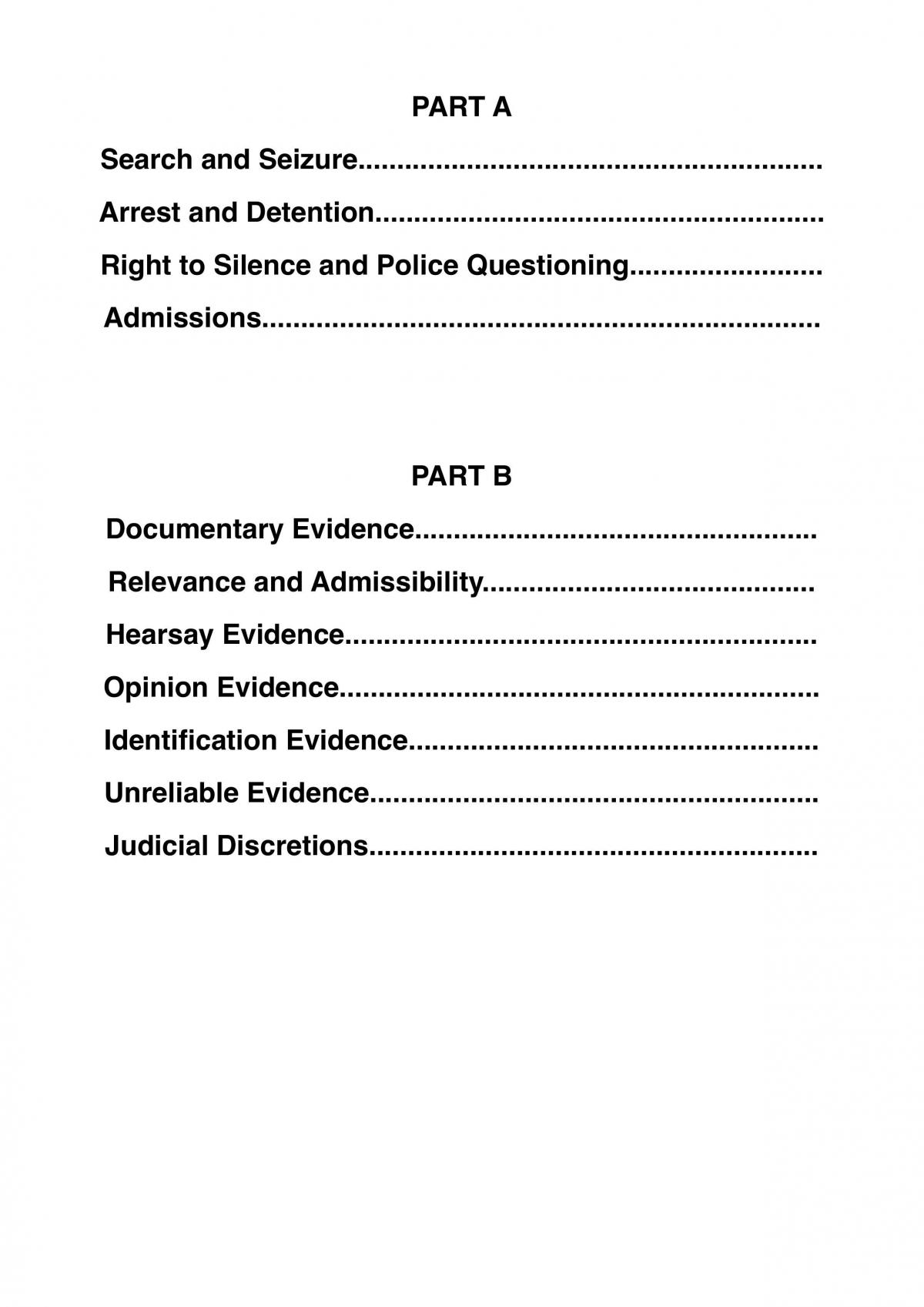 Criminal Procedure and Evidence Notes | LAWS 4004 - Criminal Procedure ...