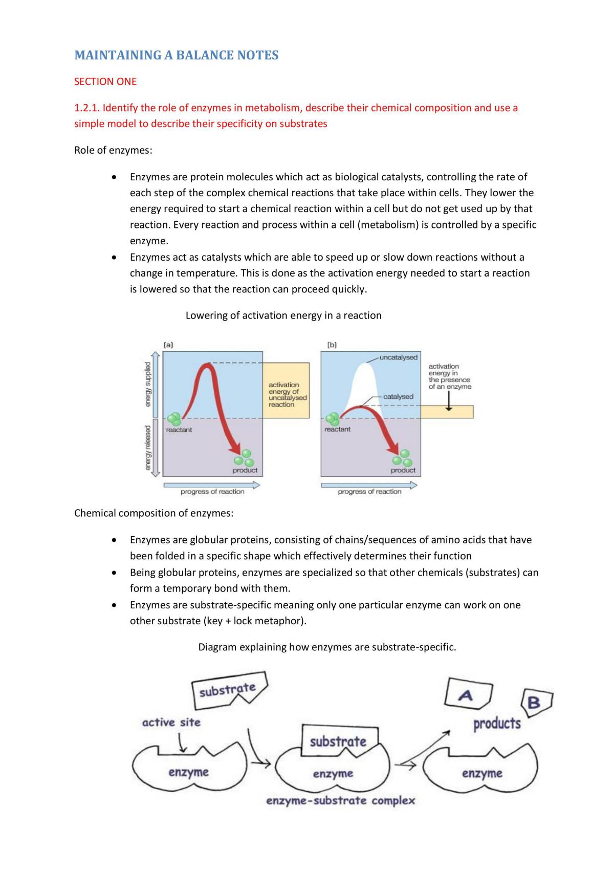 Maintaining a Balance HSC Biology - Complete and Detailed Notes ...