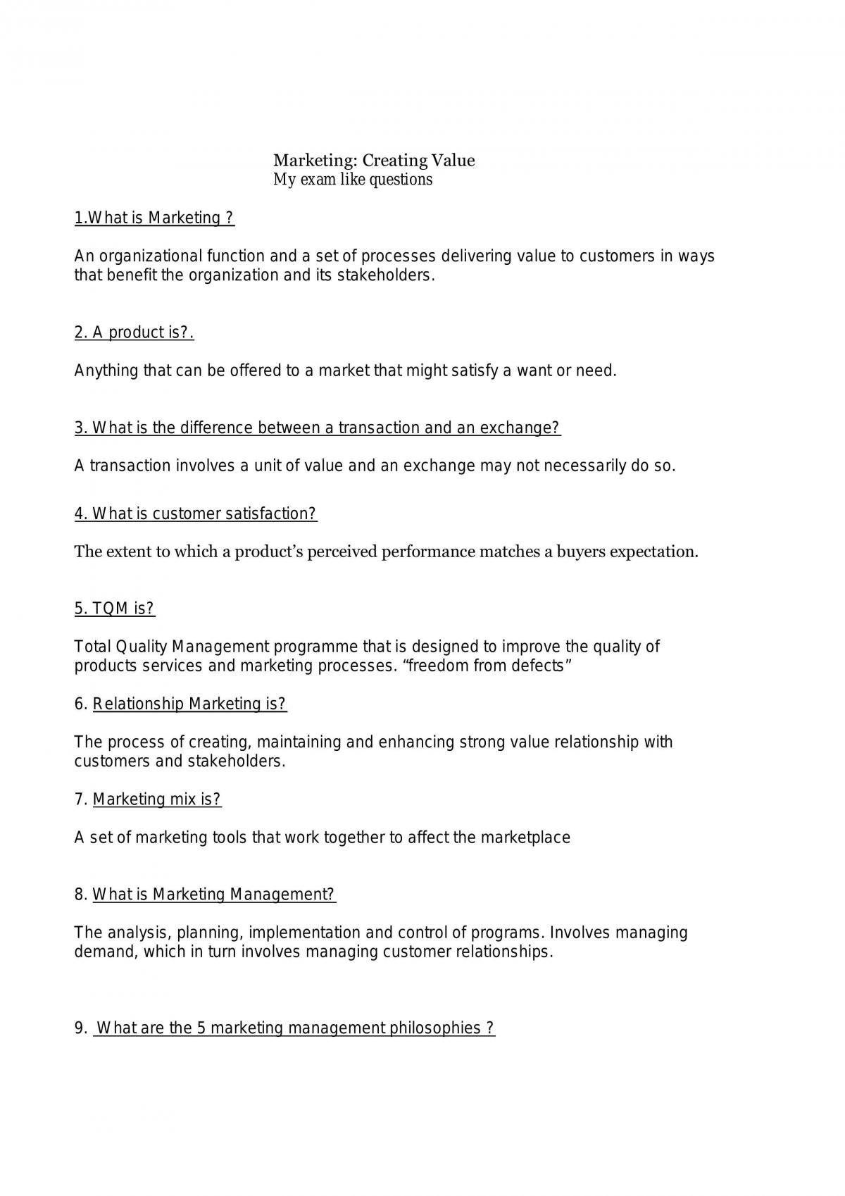 This Is A List Of Exam Like Questions That I Had Put Together, That ...
