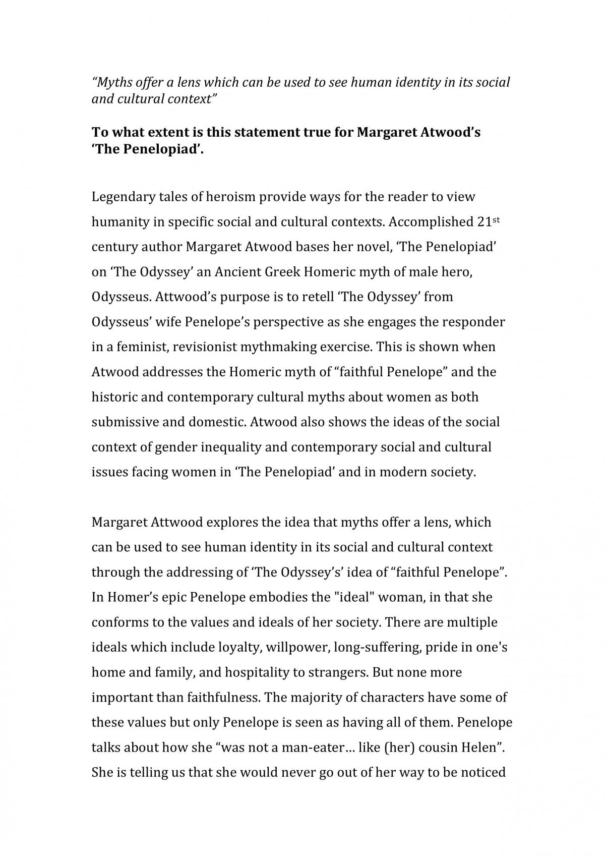 Margaret Atwood’s 'The Penelopiad' | English (Advanced) - Year 11 HSC ...