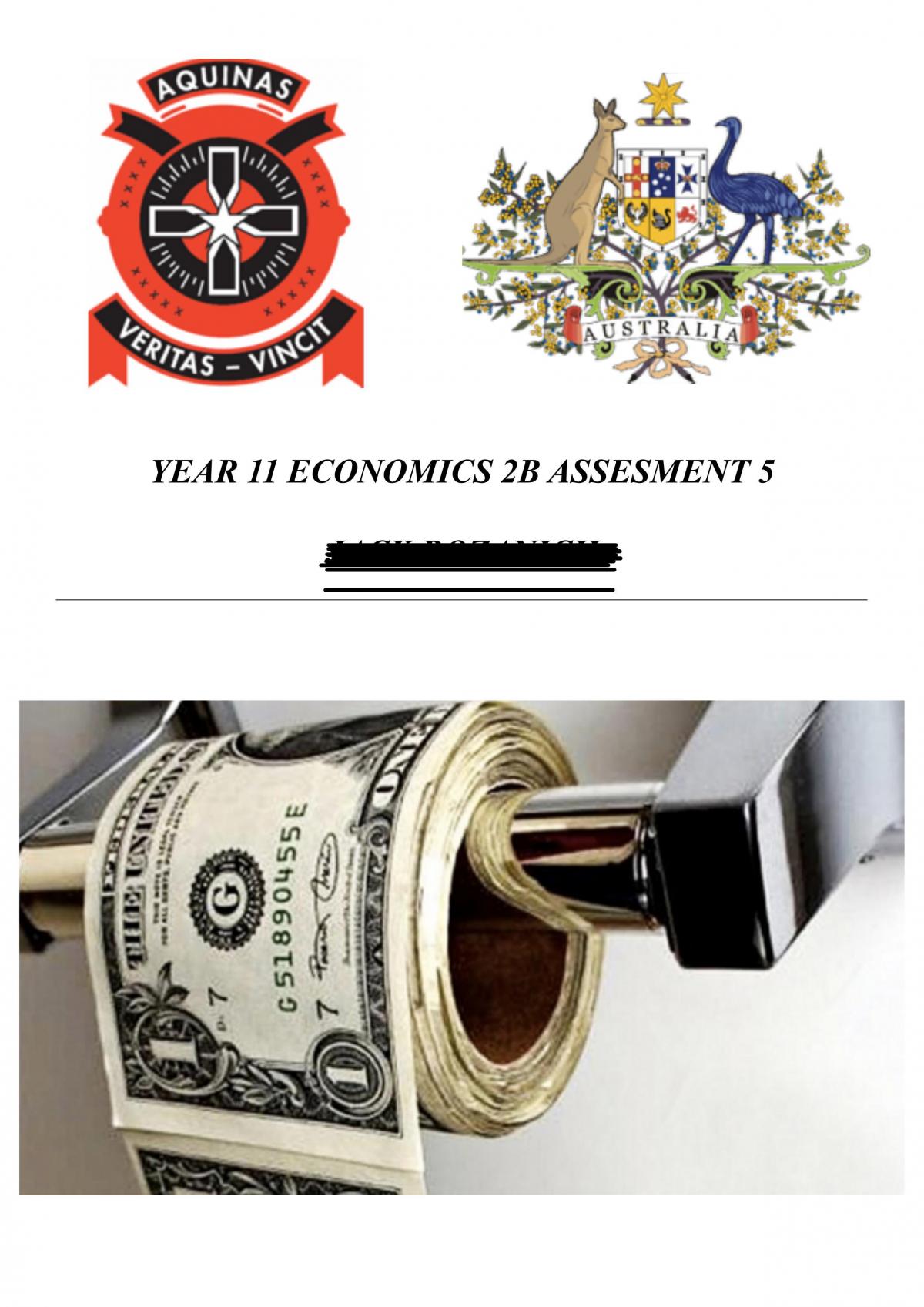 Micro Economic Reform Investigation | Economics - Year 11 WACE | Thinkswap