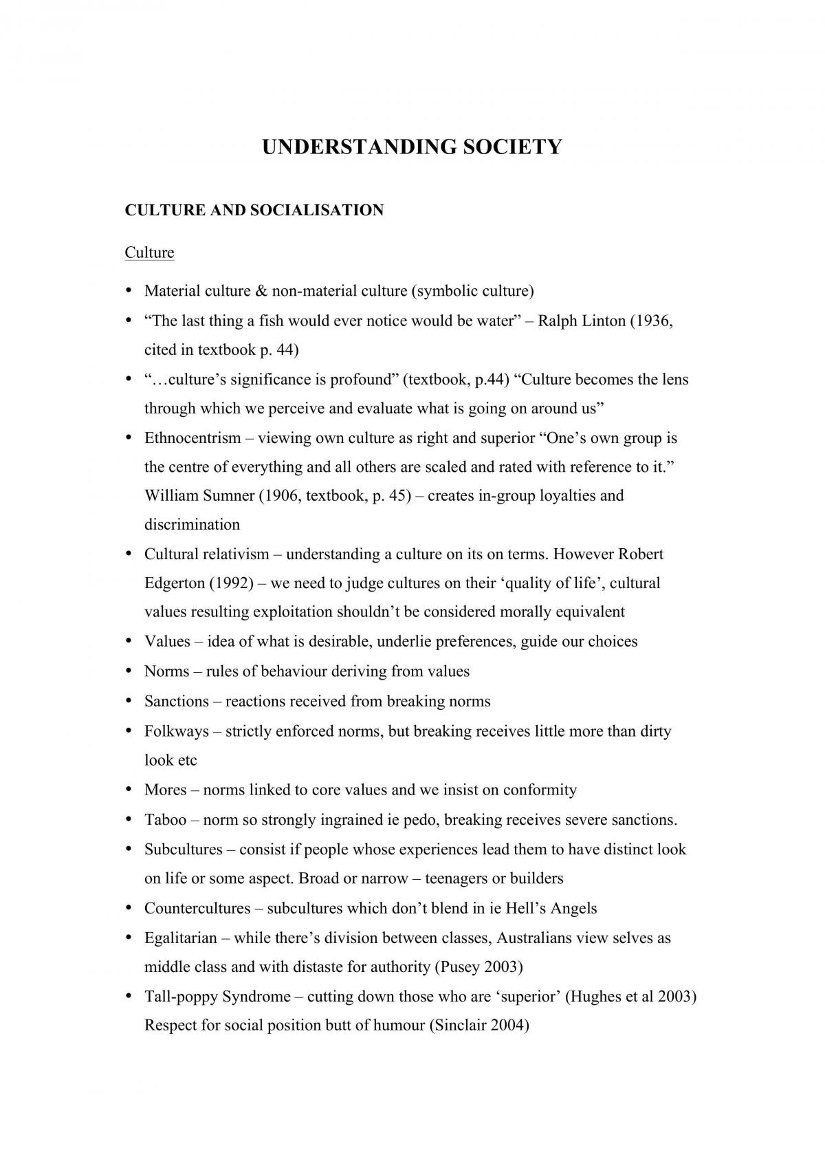 Understanding Society Notes | CULT 1017 - Understanding Society - WSU ...