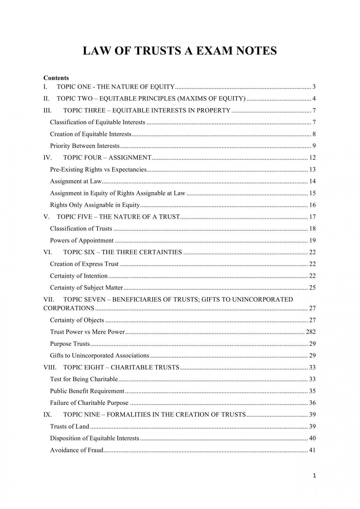 LAWS3113- LAW OF TRUST A EXAM NOTES | LAWS3113 - Law of Trusts A - UQ ...