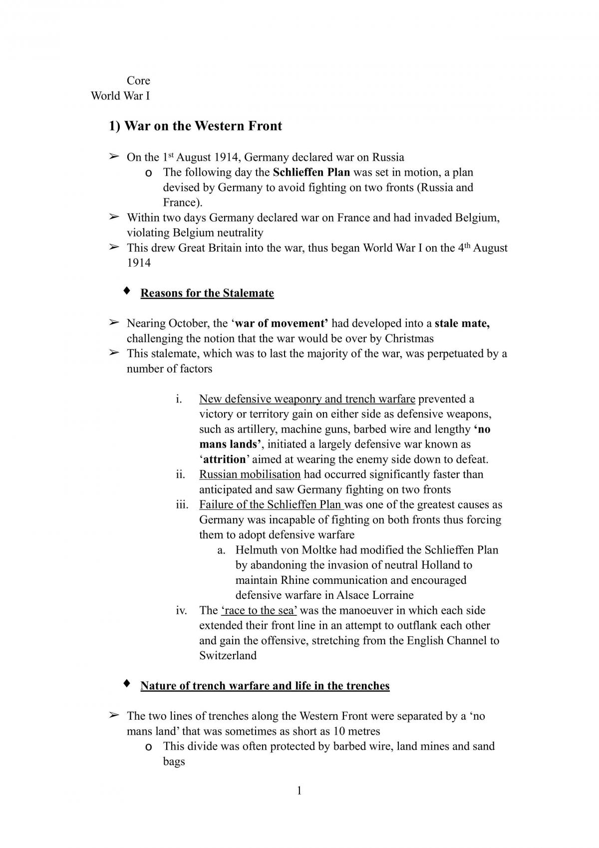 Full Summary of WW1 and Detailed Historiography | Modern History - Year ...
