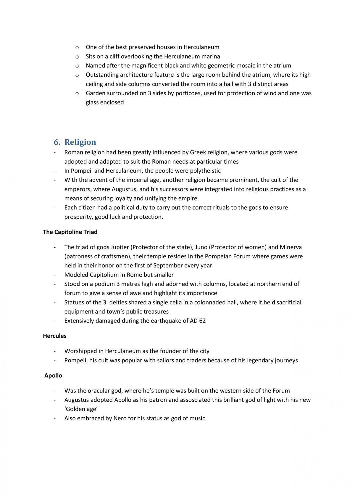 Year 12 Ancient History HSC Pompeii and Herculaneum Syllabus Notes ...