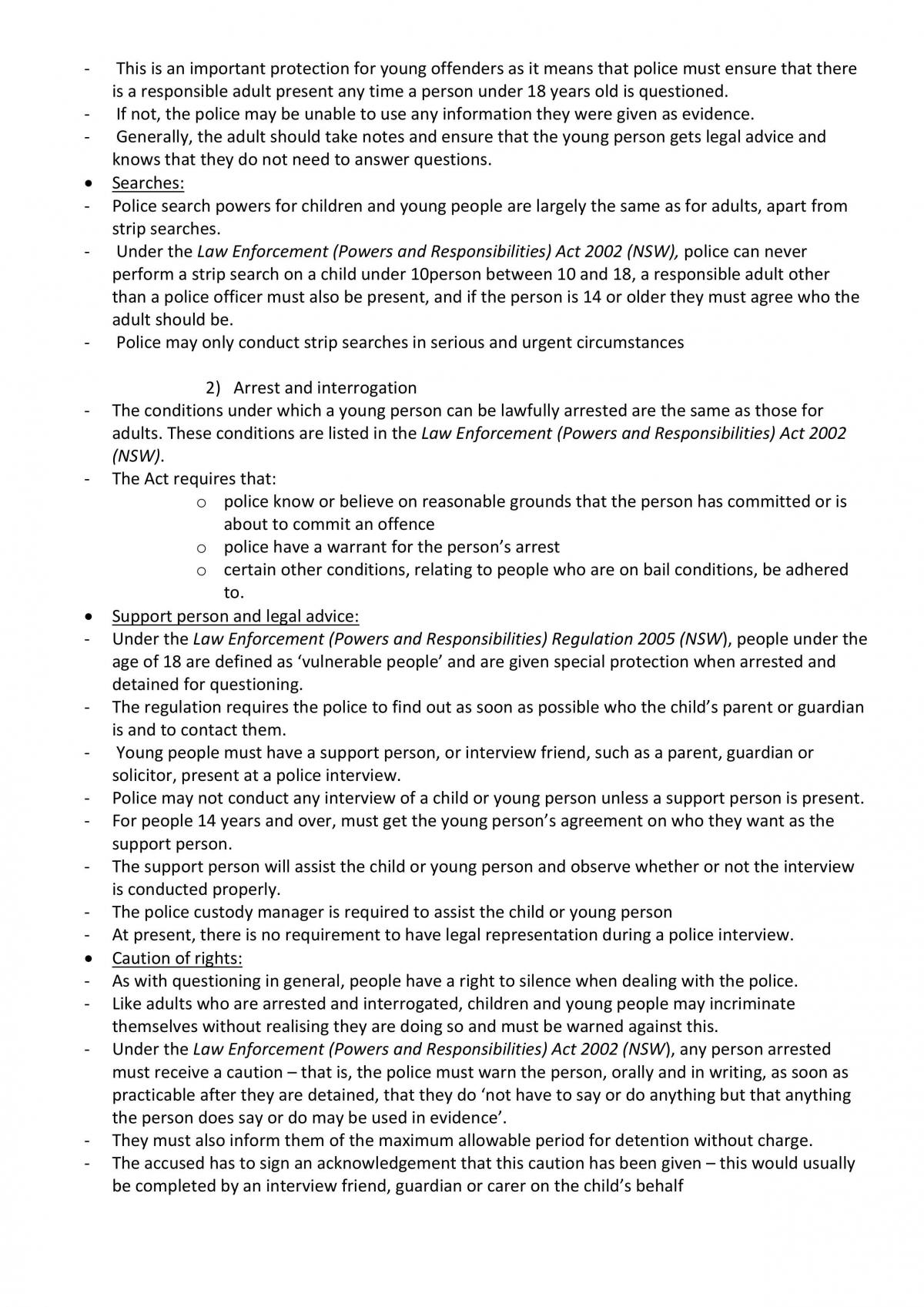 Legal Studies Crime and Human Rights Study Notes | Legal Studies - Year ...