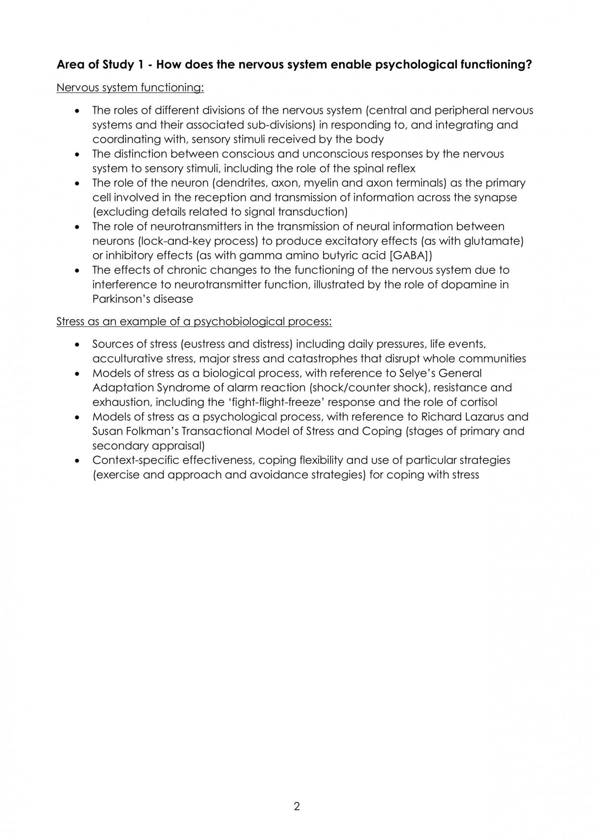 Unit 3 Psychology | Psychology - Year 12 VCE | Thinkswap