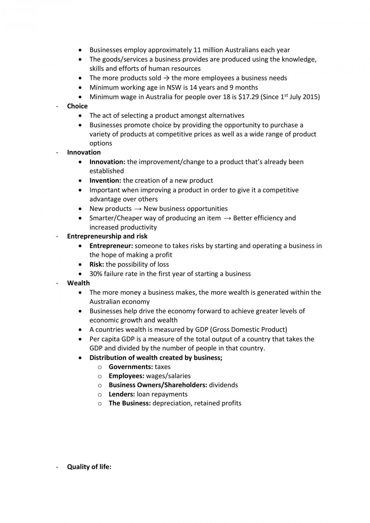Business Studies Notes - Yr 11/12 Complete Syllabus | Business Studies ...