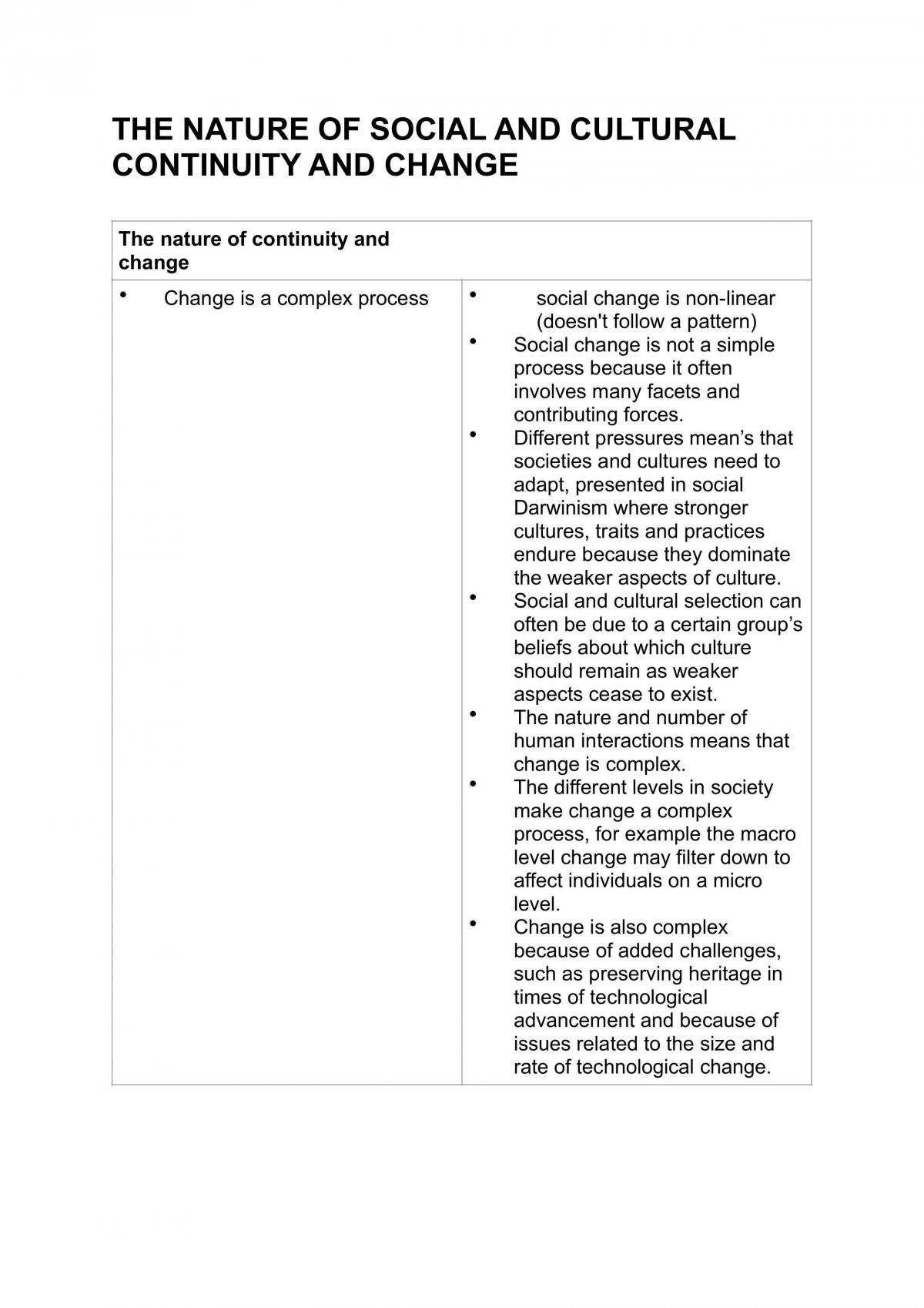 Social And Cultural Continuity and Change | Society and Culture - Year ...
