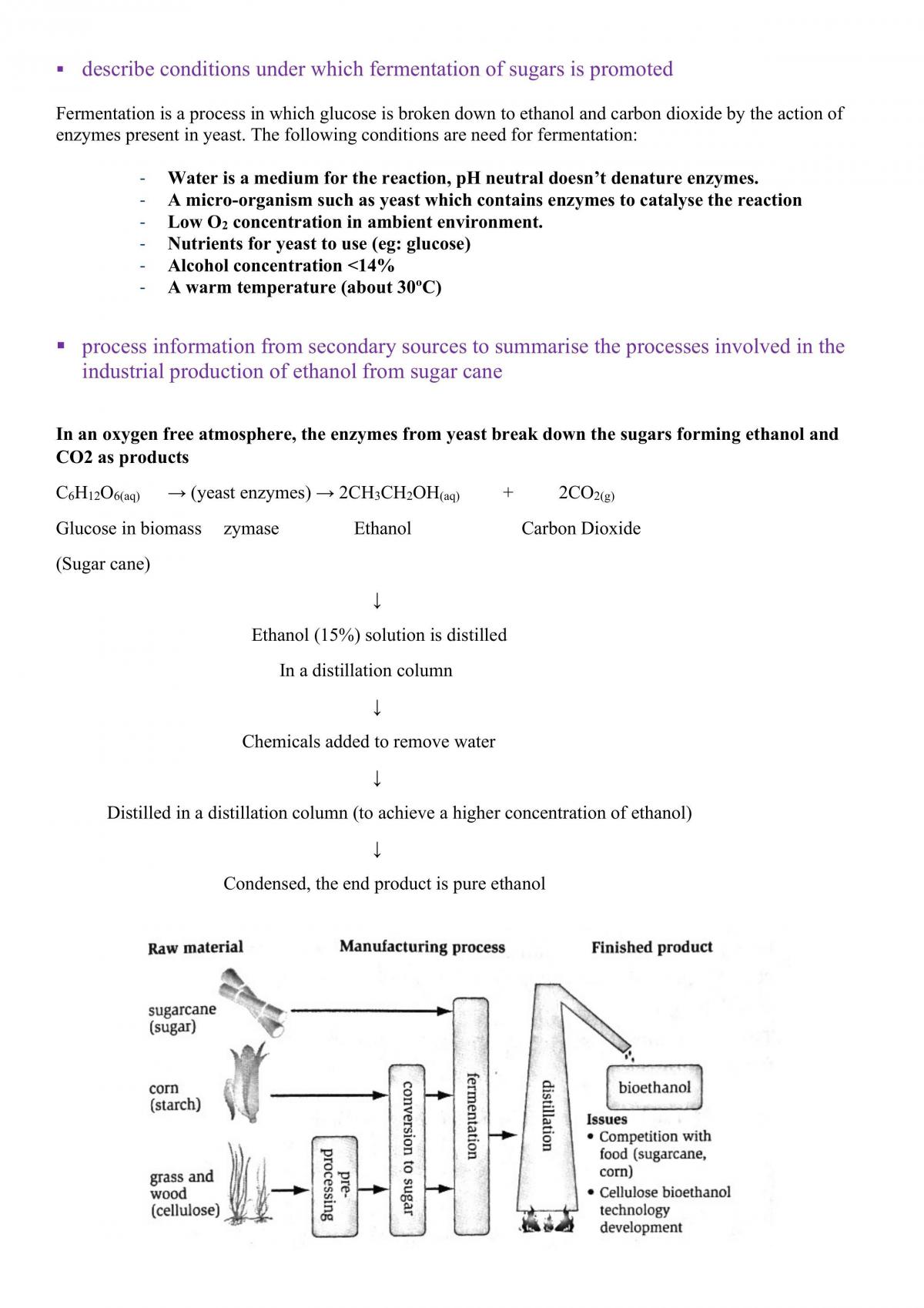 Production of Materials Notes | Chemistry - Year 12 HSC | Thinkswap