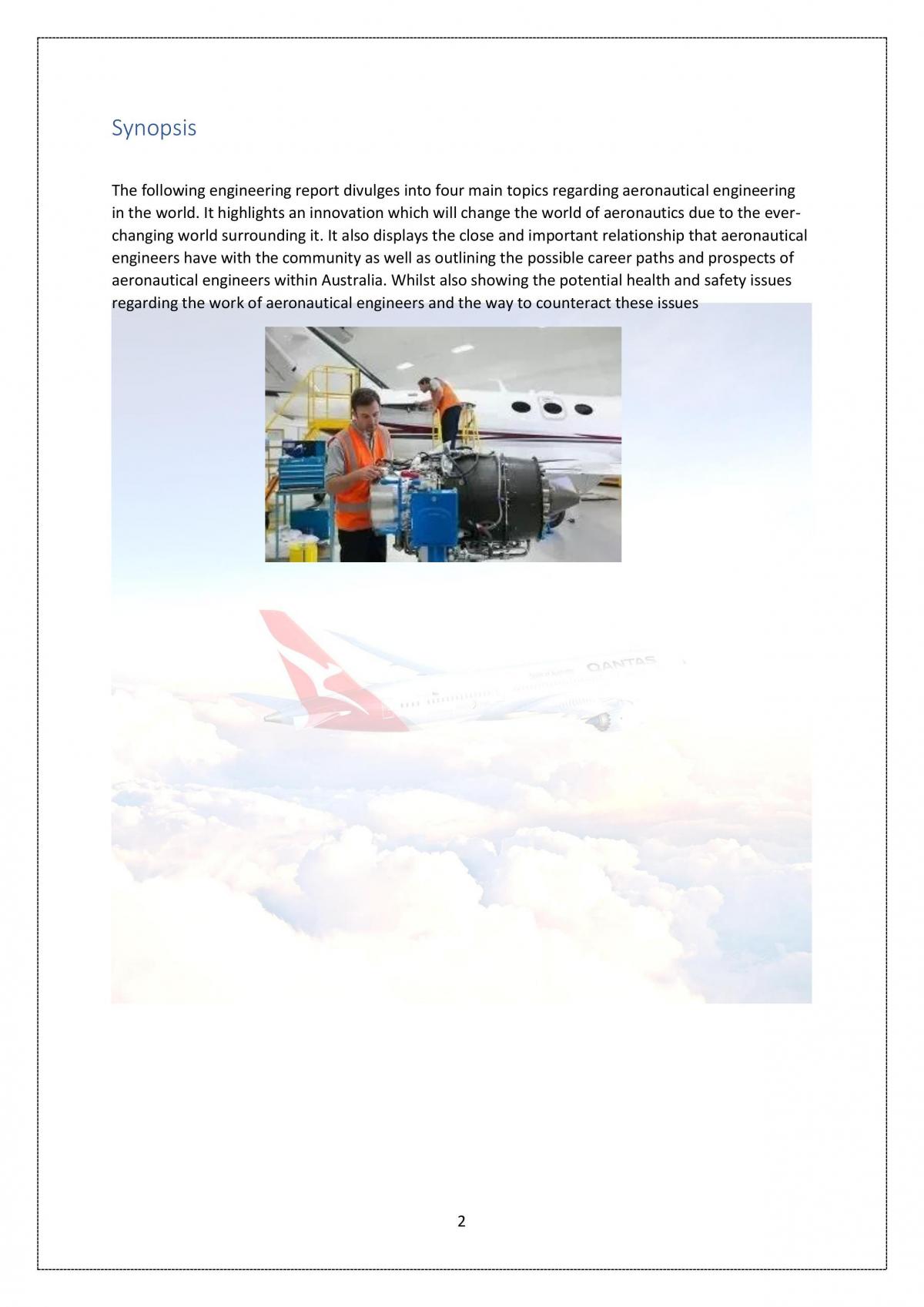 Aeronautical Engineering report | Engineering Studies - Year 12 HSC ...