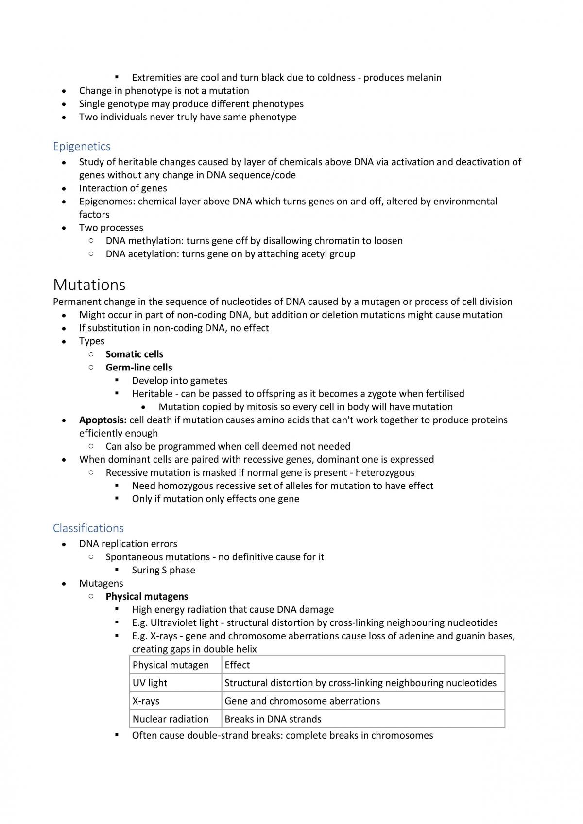 Biology Unit 3 Complete Notes | Biology - Year 12 WACE | Thinkswap