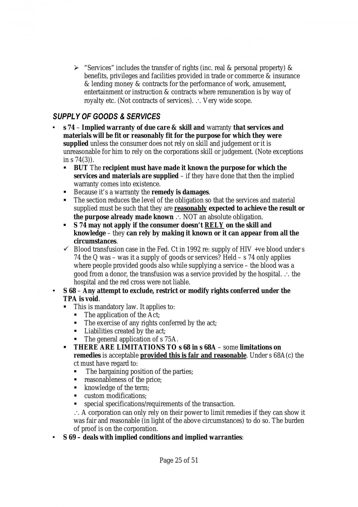 Summary Of Notes - Contract Law - Bond Uni (Qld) | LAWS3025 - Advanced ...