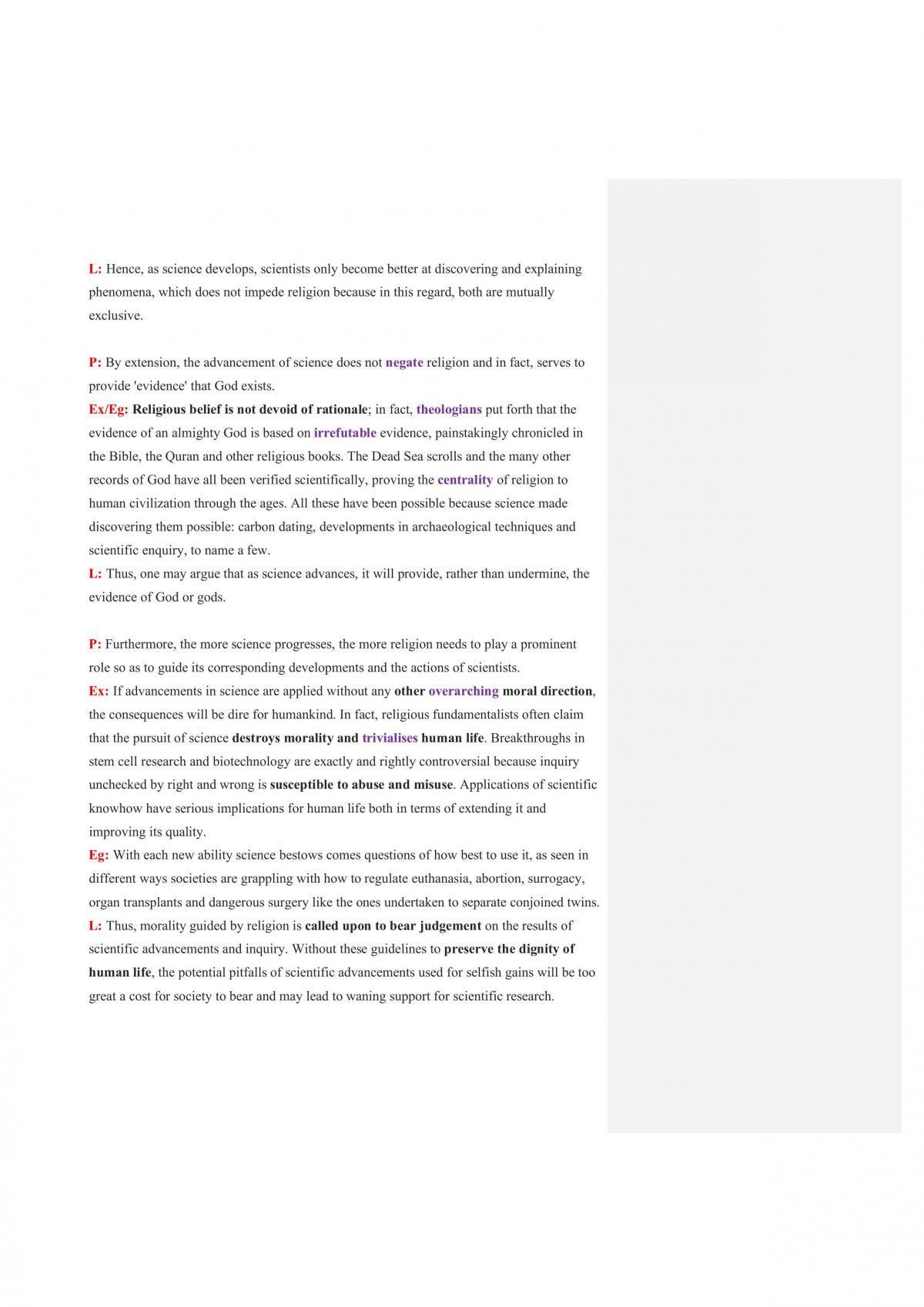 Science & Technology Essays | General Paper H1 - GCE A Level | Thinkswap