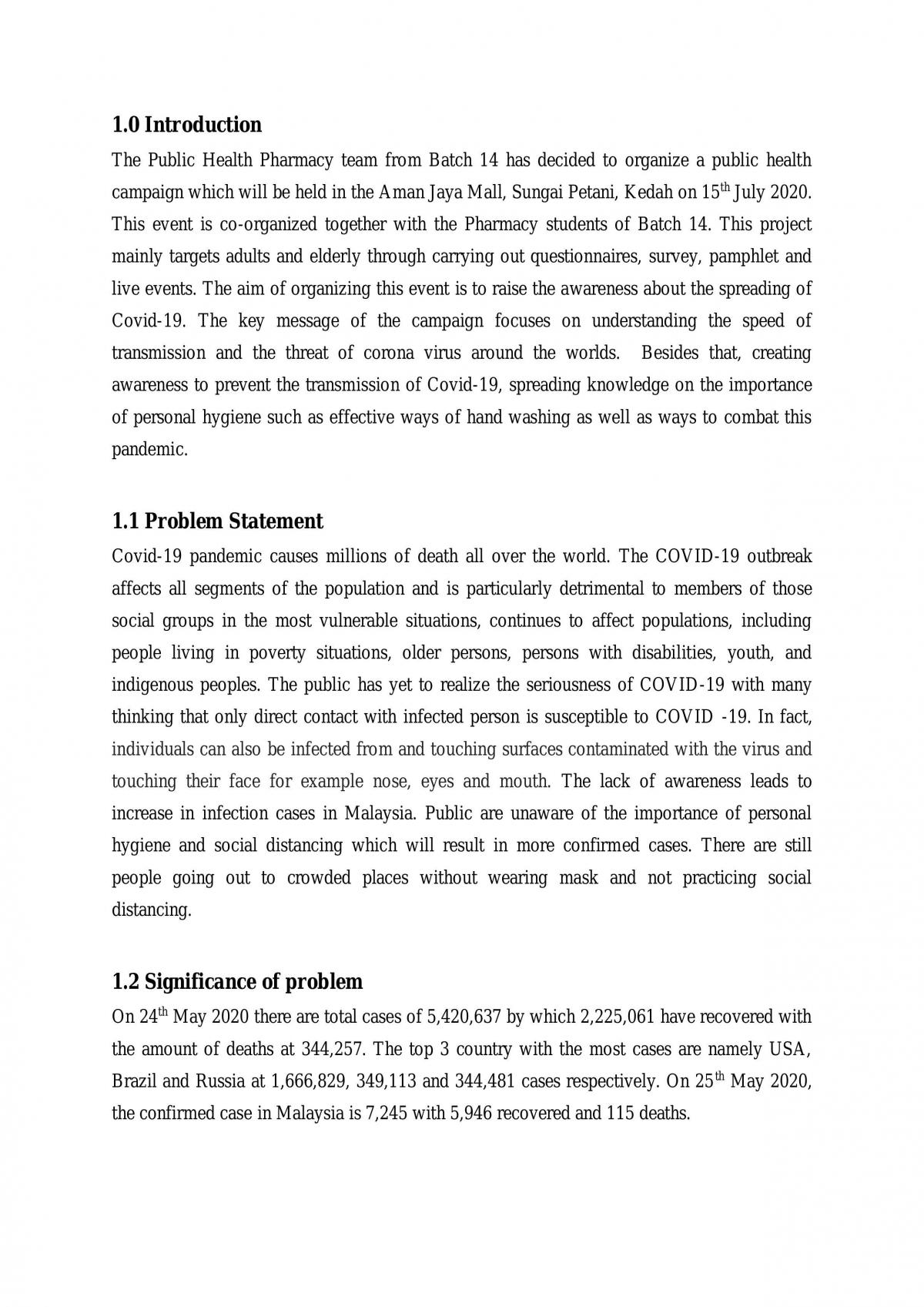 Public Health Campaign Proposal | PCPC 6440303 - Public Health Pharmacy ...
