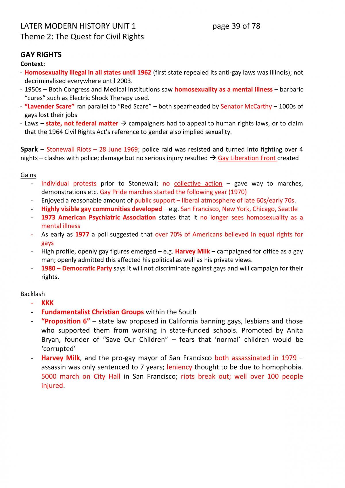 Later Modern History - USA Revision | History - A Level A Levels AQA ...