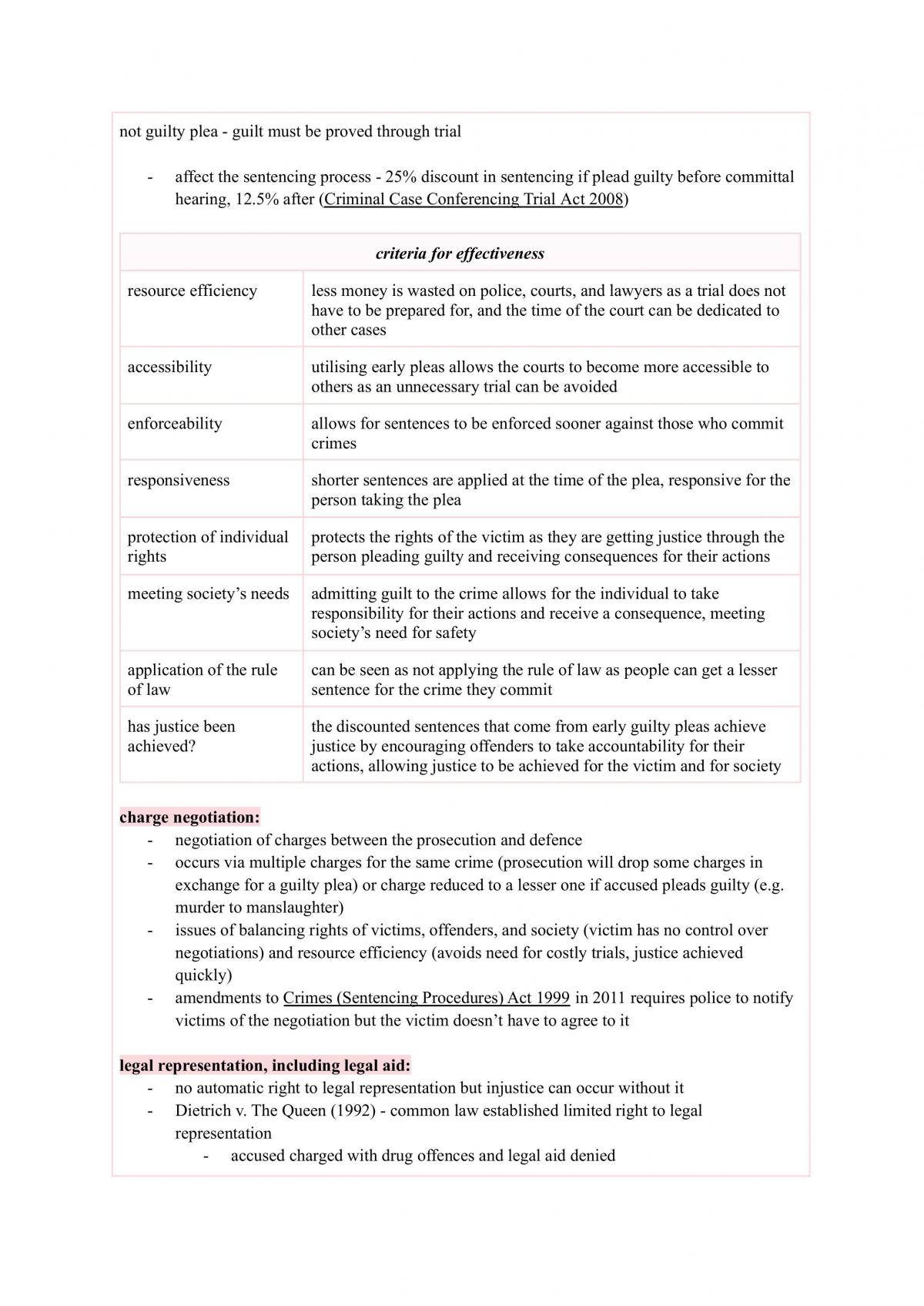 Legal Studies - Crime Notes | Legal Studies - Year 12 HSC | Thinkswap
