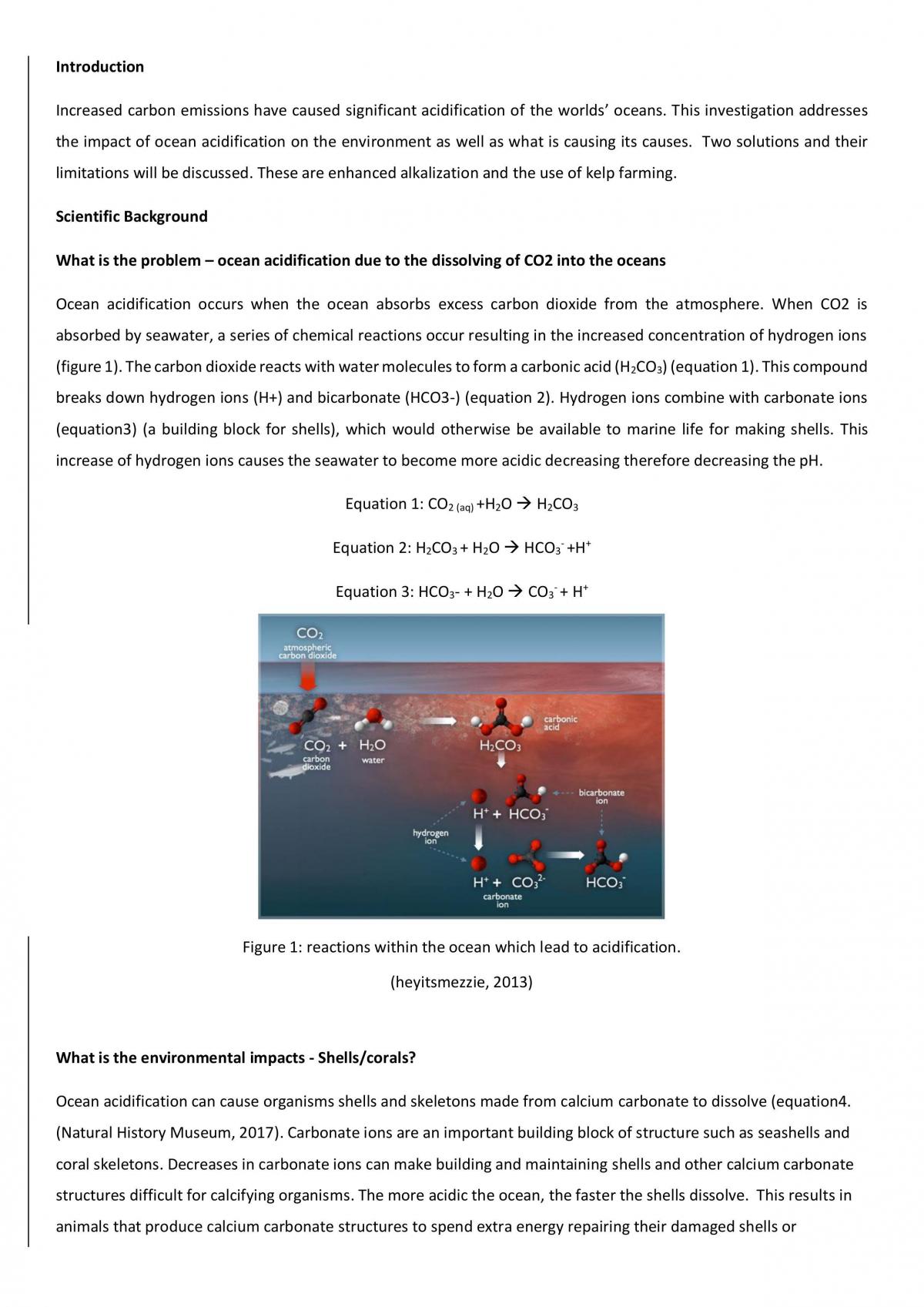 Ocean Acidification | Chemistry - Year 11 HSC | Thinkswap