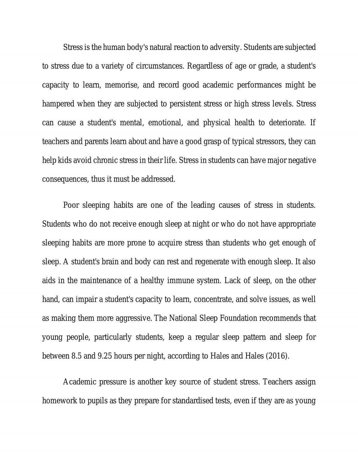 A cause and effect on stress in students essay | English Language ...
