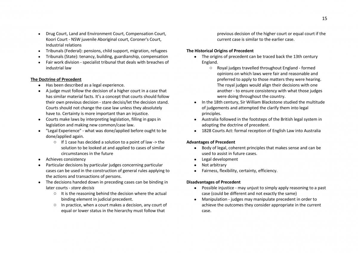 LSU100 Exam Notes | LSU100 - Introduction to Legal Studies - UNE ...
