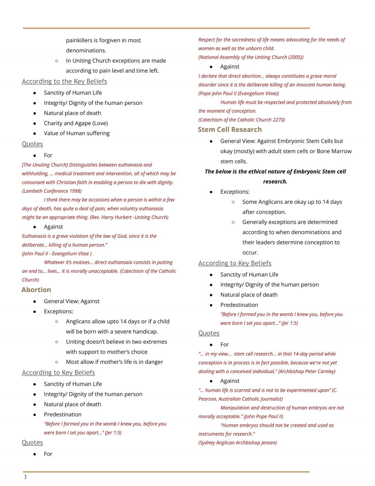 Complete HSC Studies of Religion 2 Unit Notes | Studies of Religion II ...