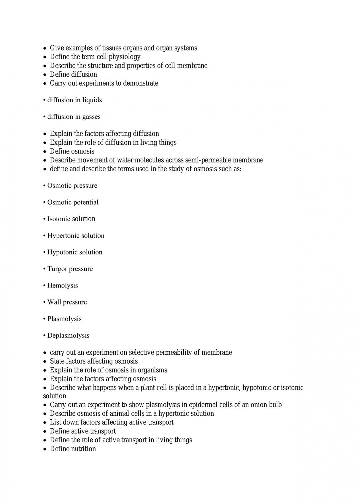 Biology Note Form 1 - All Chapters | Biology - Form 4 SPM | Thinkswap