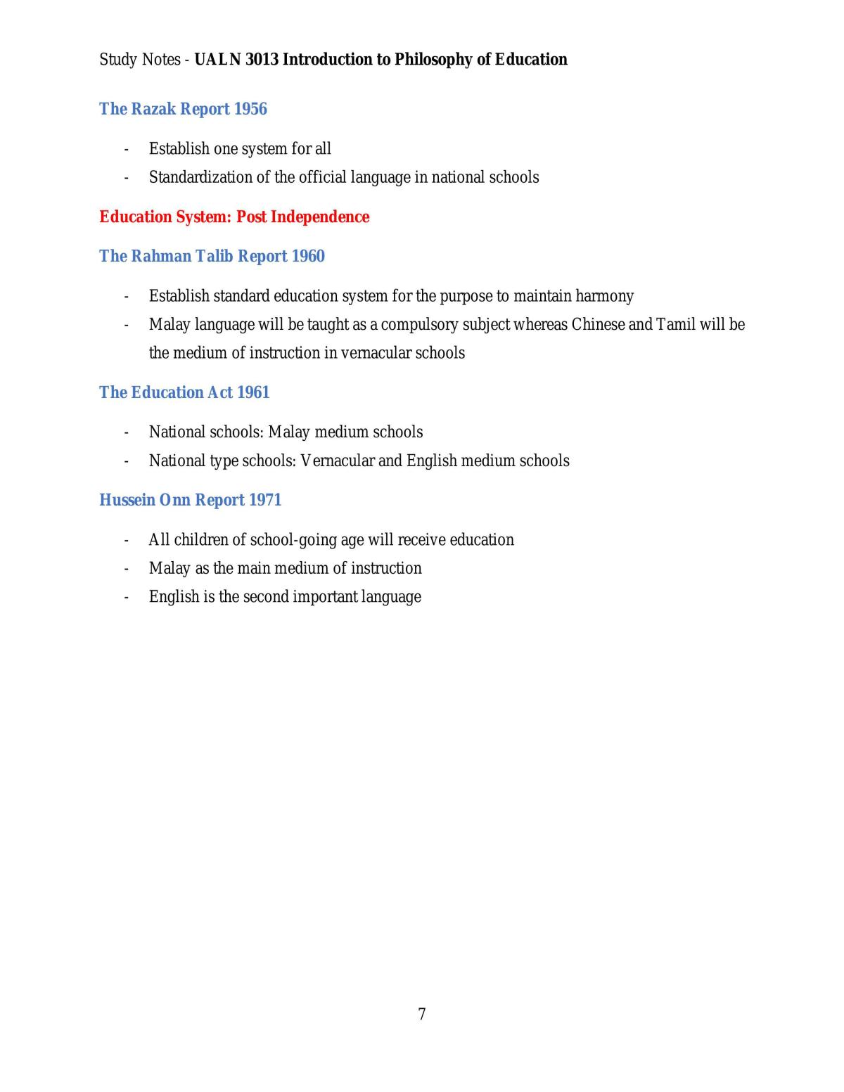 Study Notes - Introduction to Philosophy of Education | UALN3013 ...