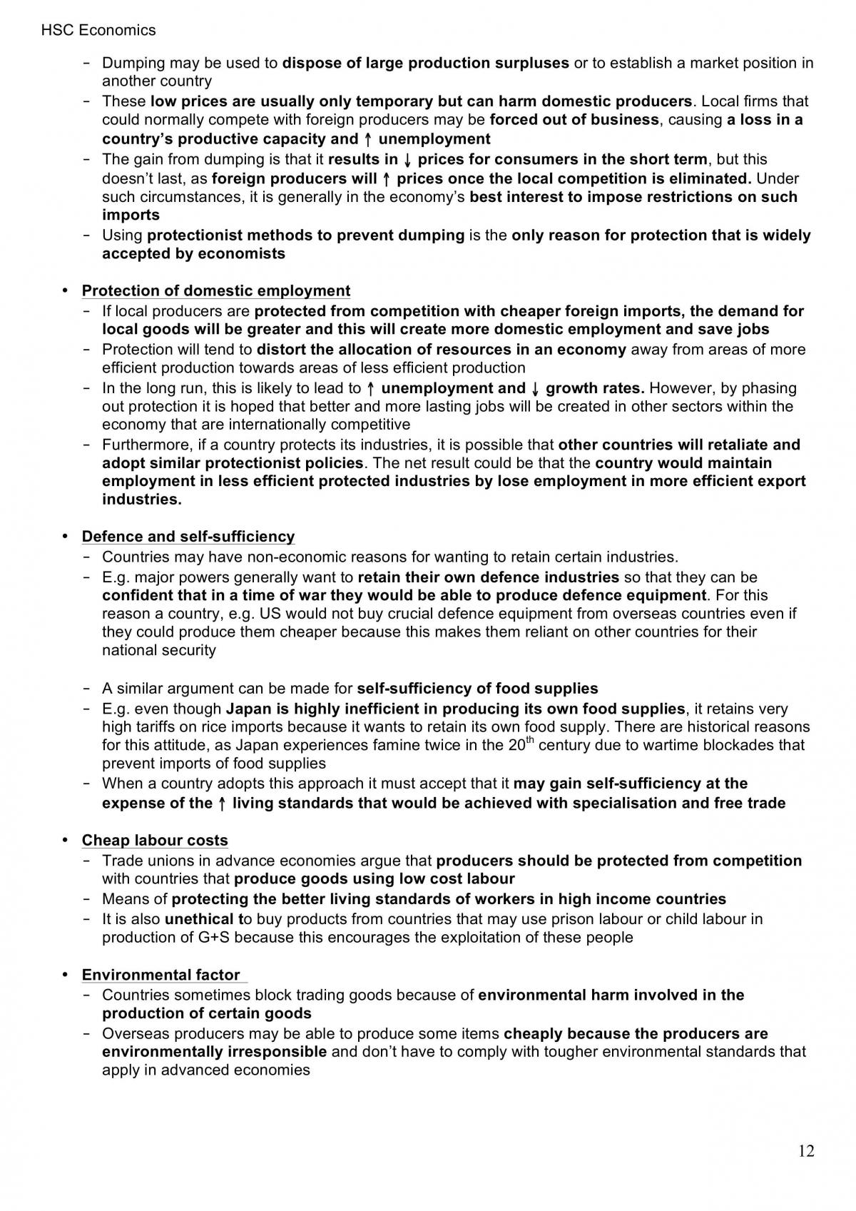 HSC Economics: The Global Economy | Economics - Year 12 HSC | Thinkswap