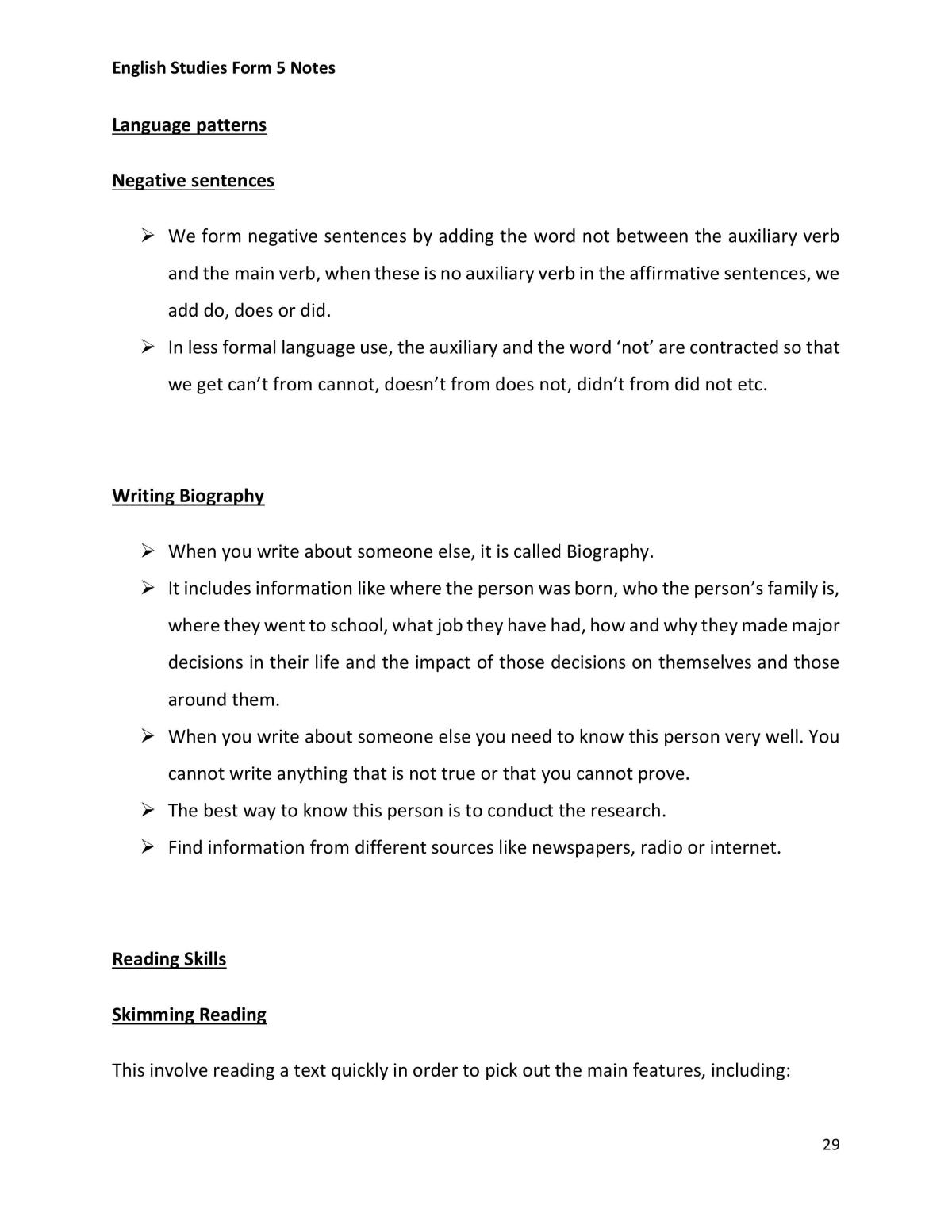 Form 5 English Studies Notes | English Language - Form 5 SPM | Thinkswap