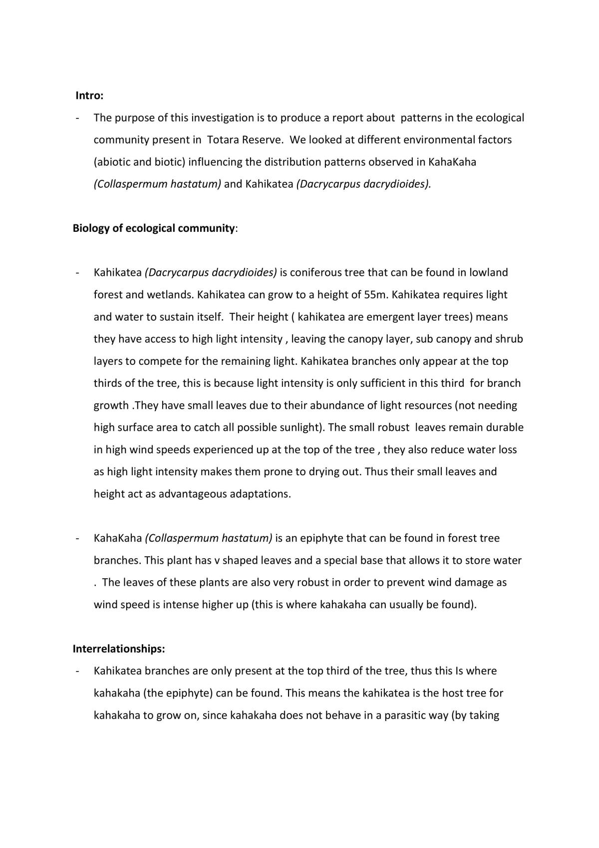 Investigate a pattern in an ecological community- stratification ...