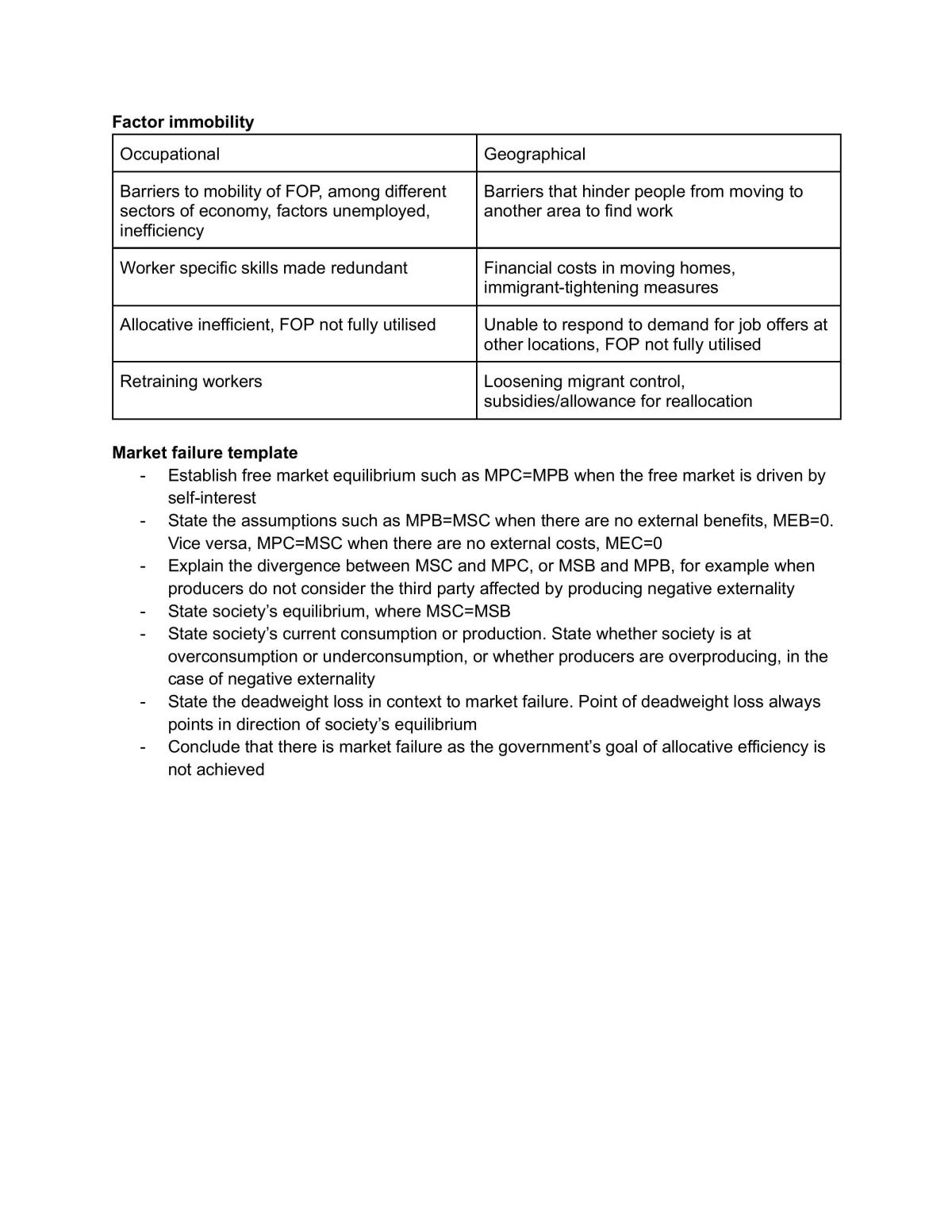 GCE A Levels H1 Economics 8823 Summary | Economics H1 - GCE A Level ...