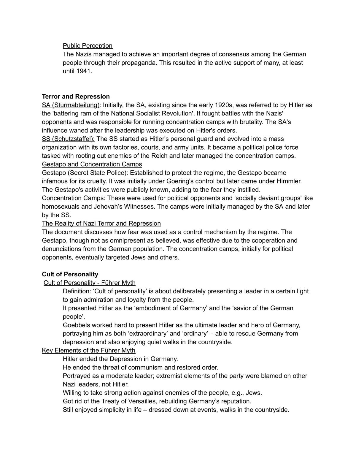 Modern History Study Notes | Modern History - Year 12 HSC | Thinkswap