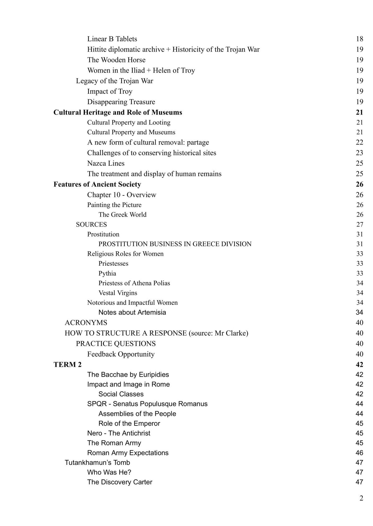 Ancient history notes | Ancient History - Year 11 HSC | Thinkswap