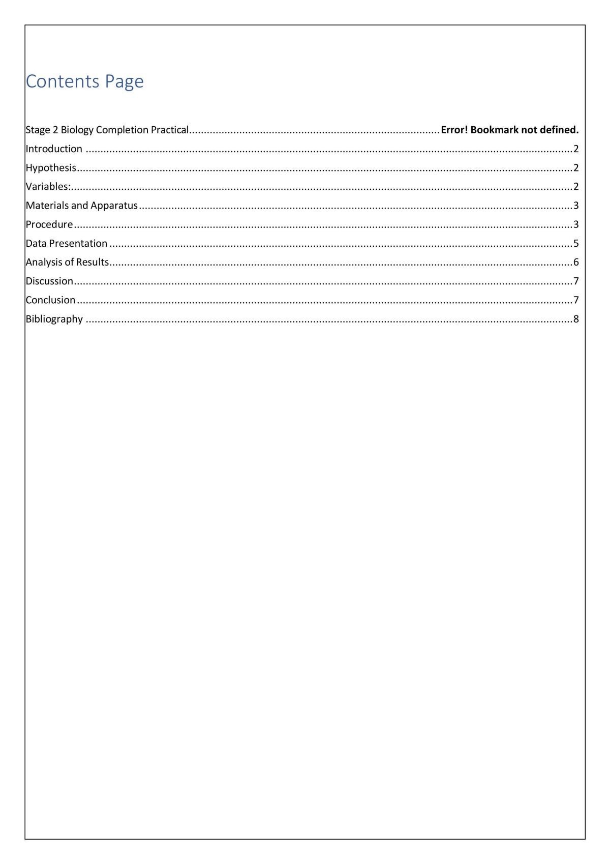 Osmosis Practical Report Year 12 | Biology - Year 12 SACE | Thinkswap
