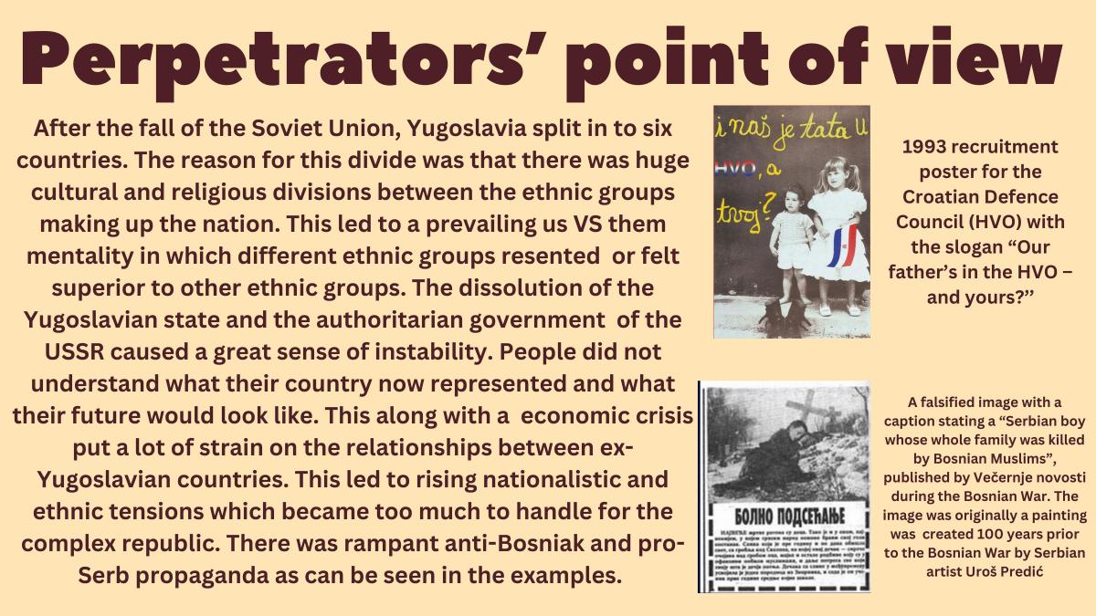 The Bosnian genocide | Modern History - Year 11 SACE | Thinkswap