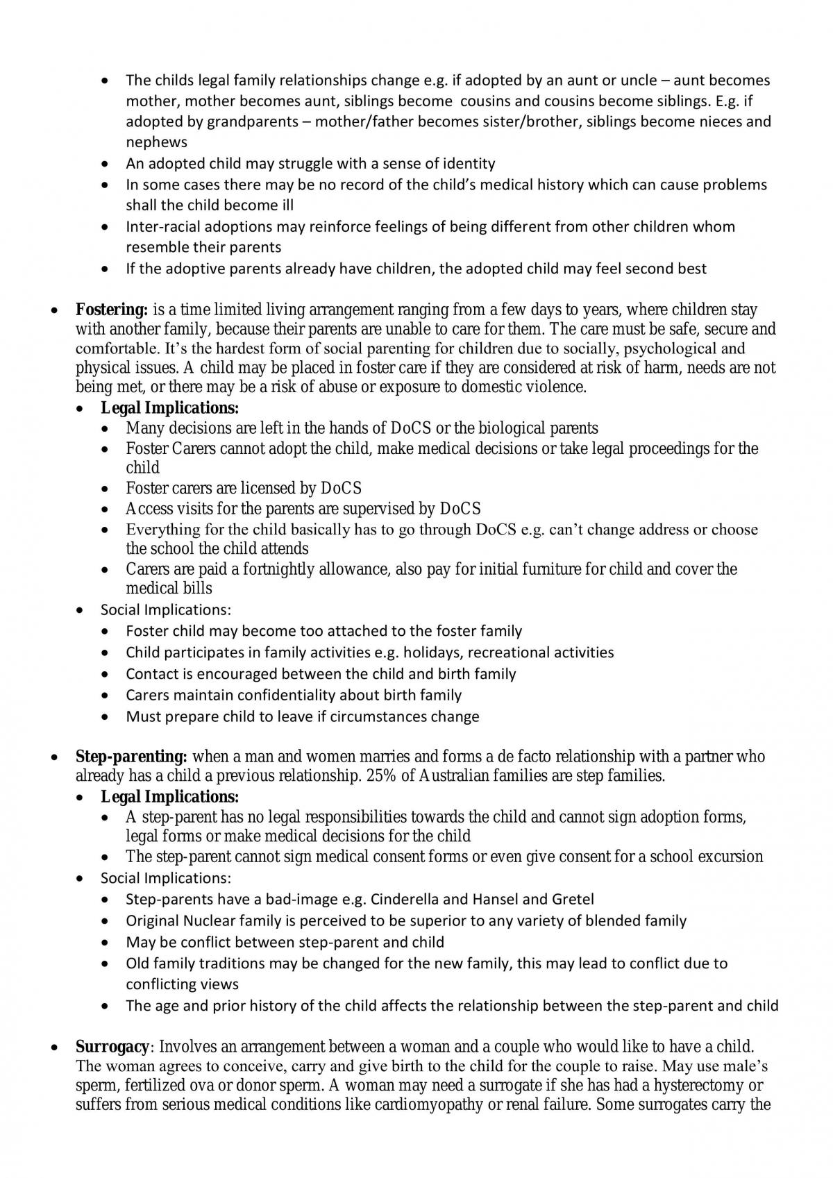 CAFS Study Notes | Community and Family Studies - Year 12 HSC | Thinkswap