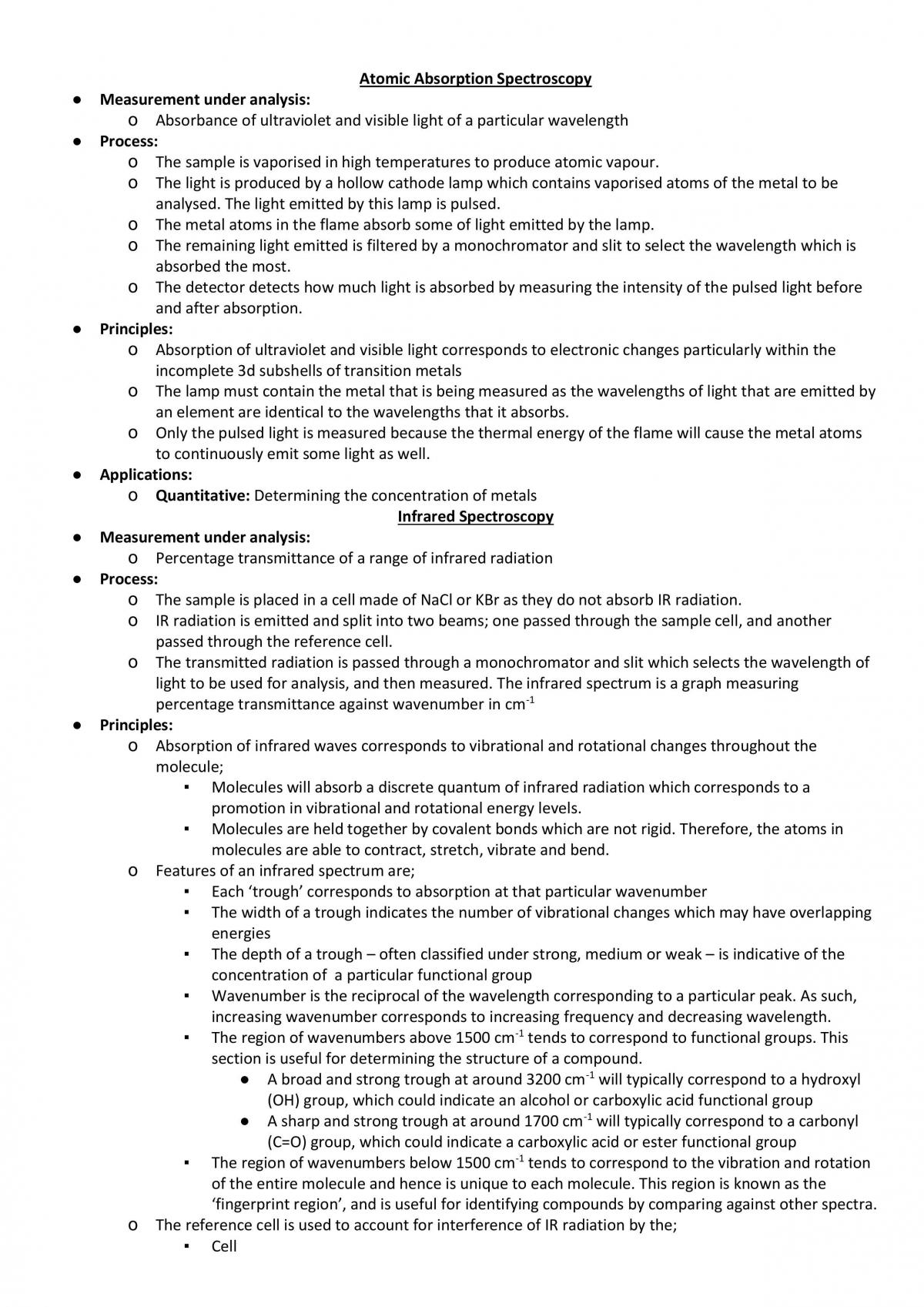 Complete VCE Unit 3 Chemistry Study Notes | Chemistry - Year 12 VCE ...