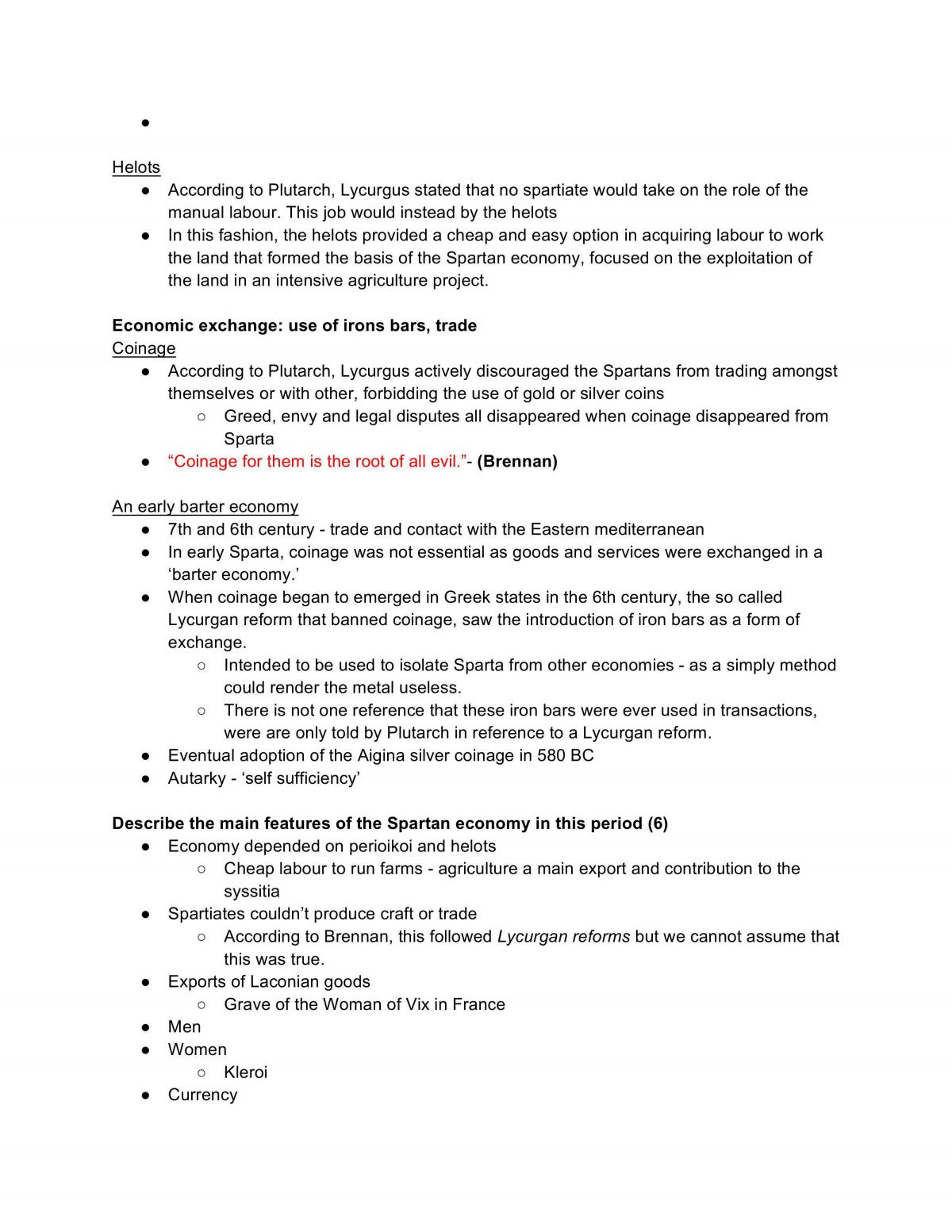 Full Notes Sparta (Society Study) | Ancient History - Year 12 HSC ...