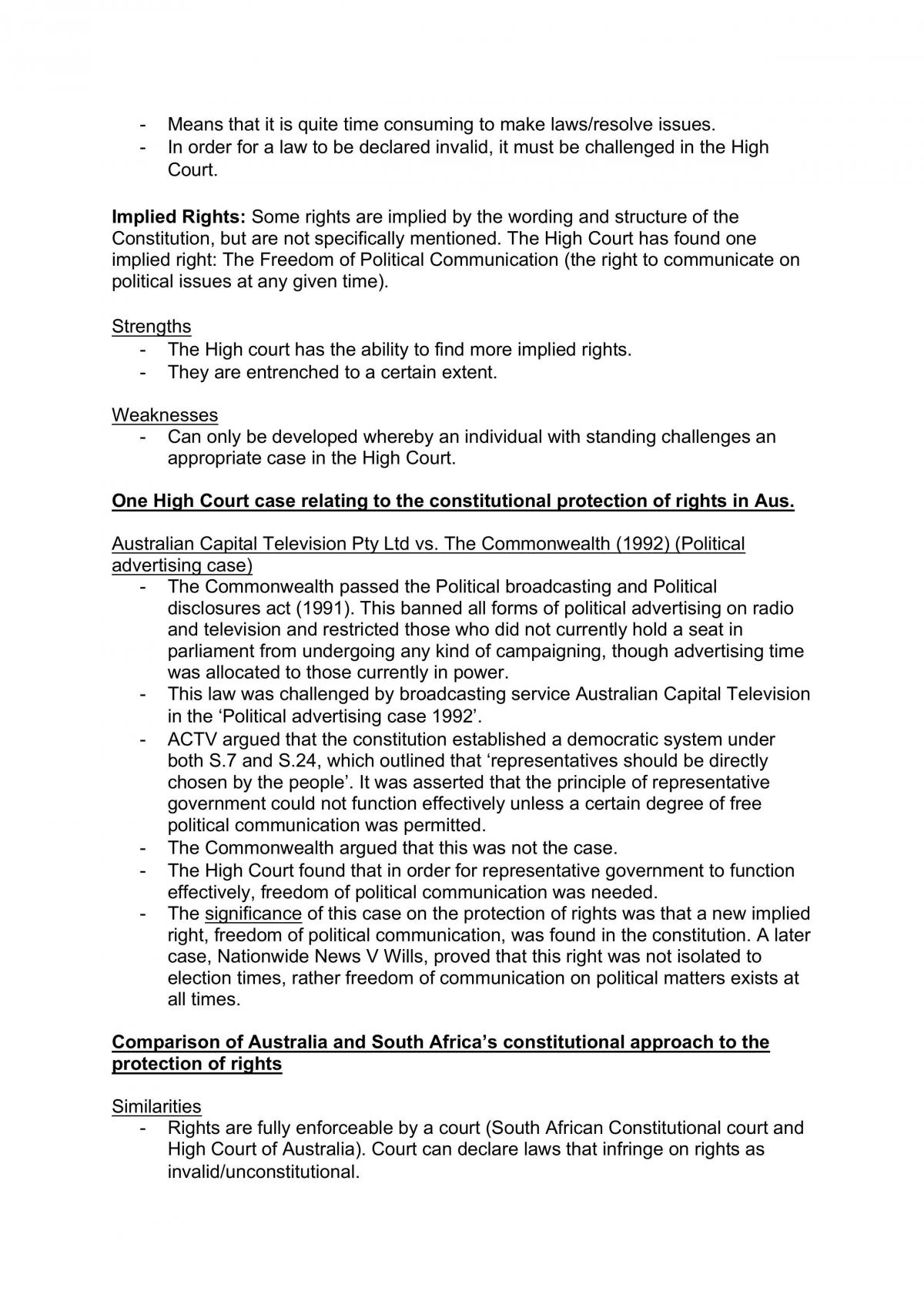 Complete Set of Summary Notes for Unit 3 of VCE Legal Studies | Legal ...